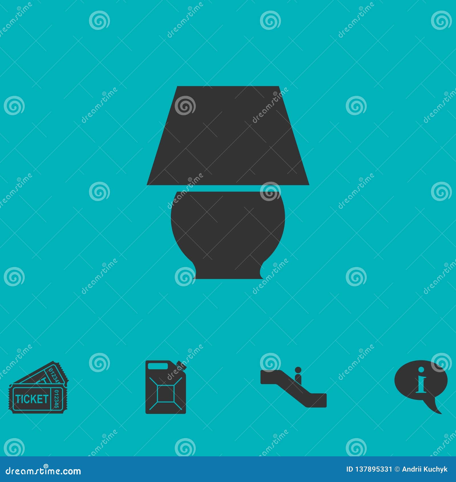 Lamp icon flat stock vector. Illustration of modern - 137895331