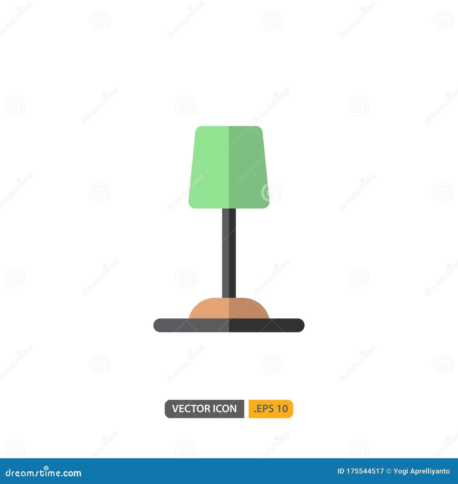 Lamp Icon Isolated on White Background. for Your Web Site Design, Logo ...