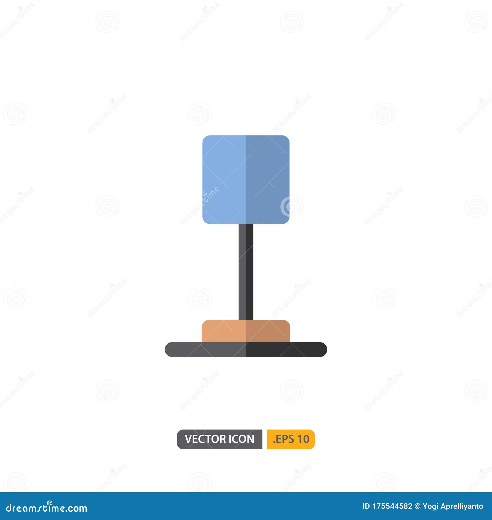 Lamp Icon Isolated on White Background. for Your Web Site Design, Logo ...