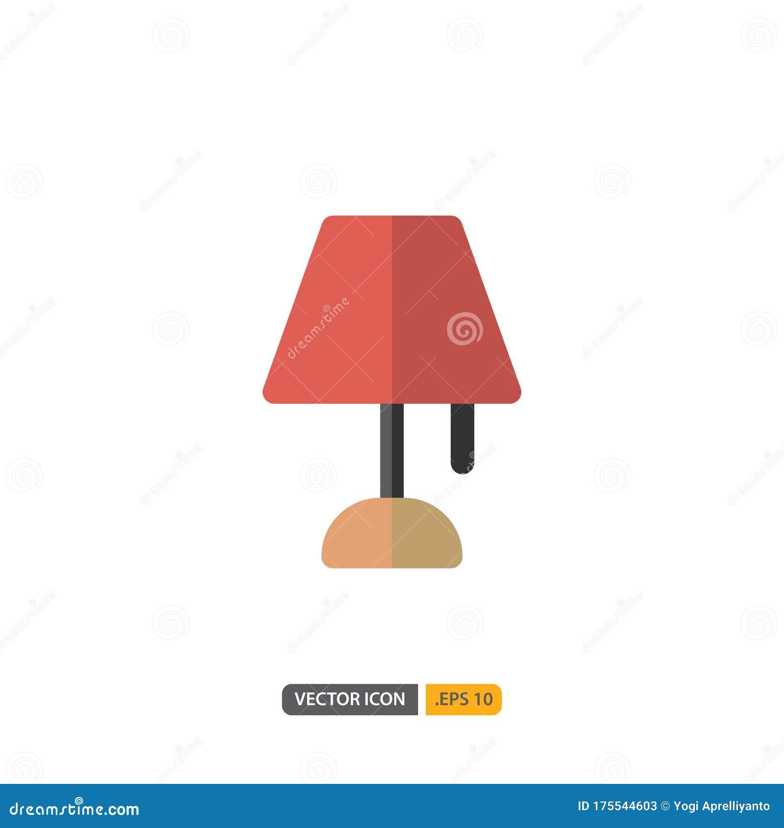 Lamp Icon Isolated on White Background. for Your Web Site Design, Logo ...