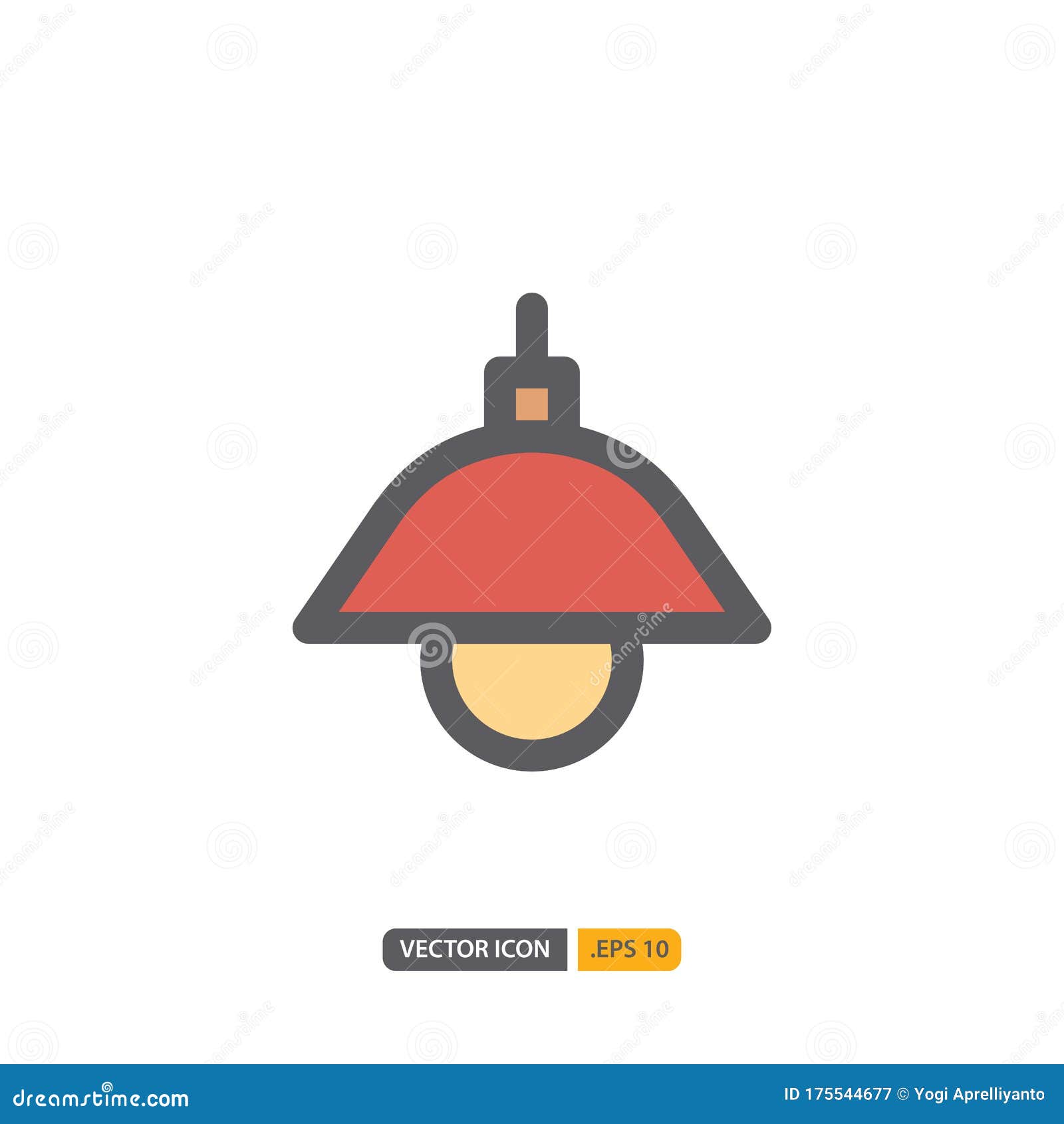 Lamp Icon Isolated on White Background. for Your Web Site Design, Logo ...