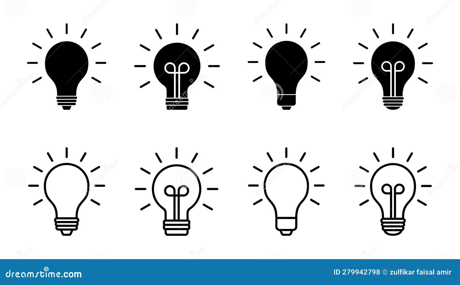 Lamp Icon . Light Bulb Icon Vector. Idea Symbol Stock Vector ...