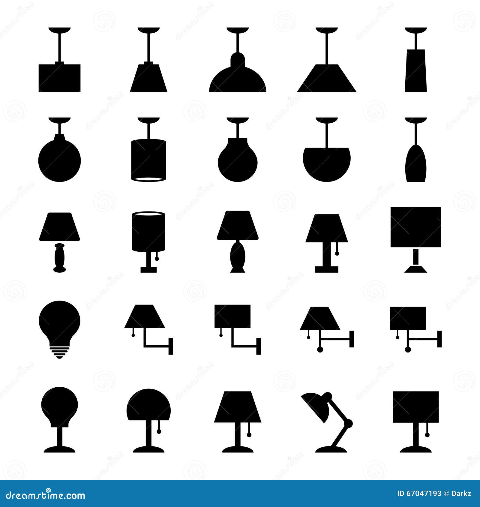 Lamp Icon stock illustration. Illustration of interior - 67047193