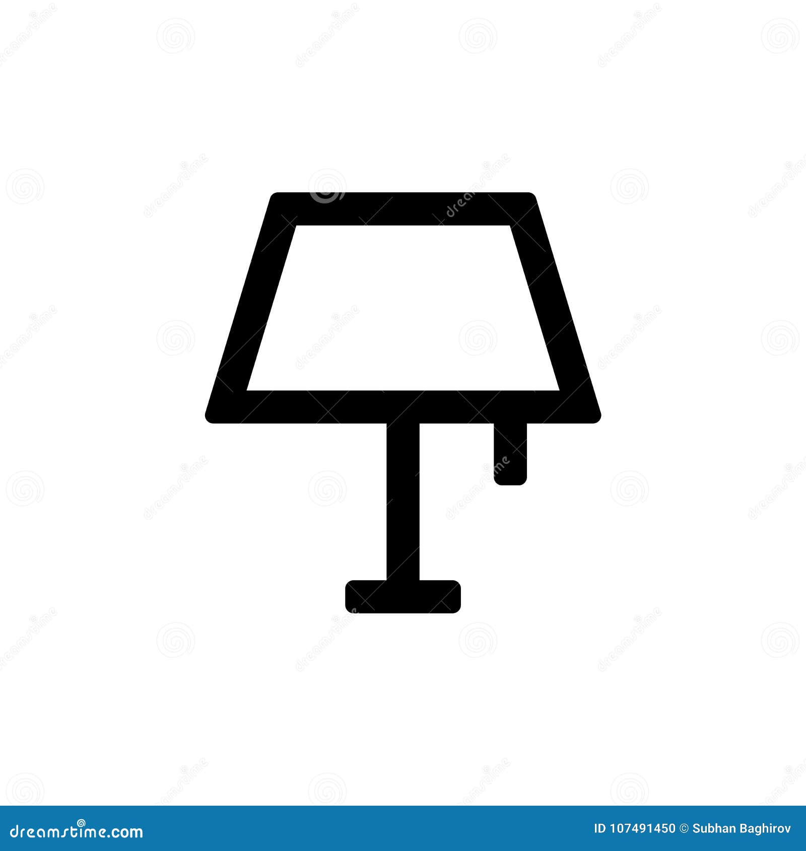 Lamp Icon for Simple Flat Style Ui Design Stock Vector - Illustration ...