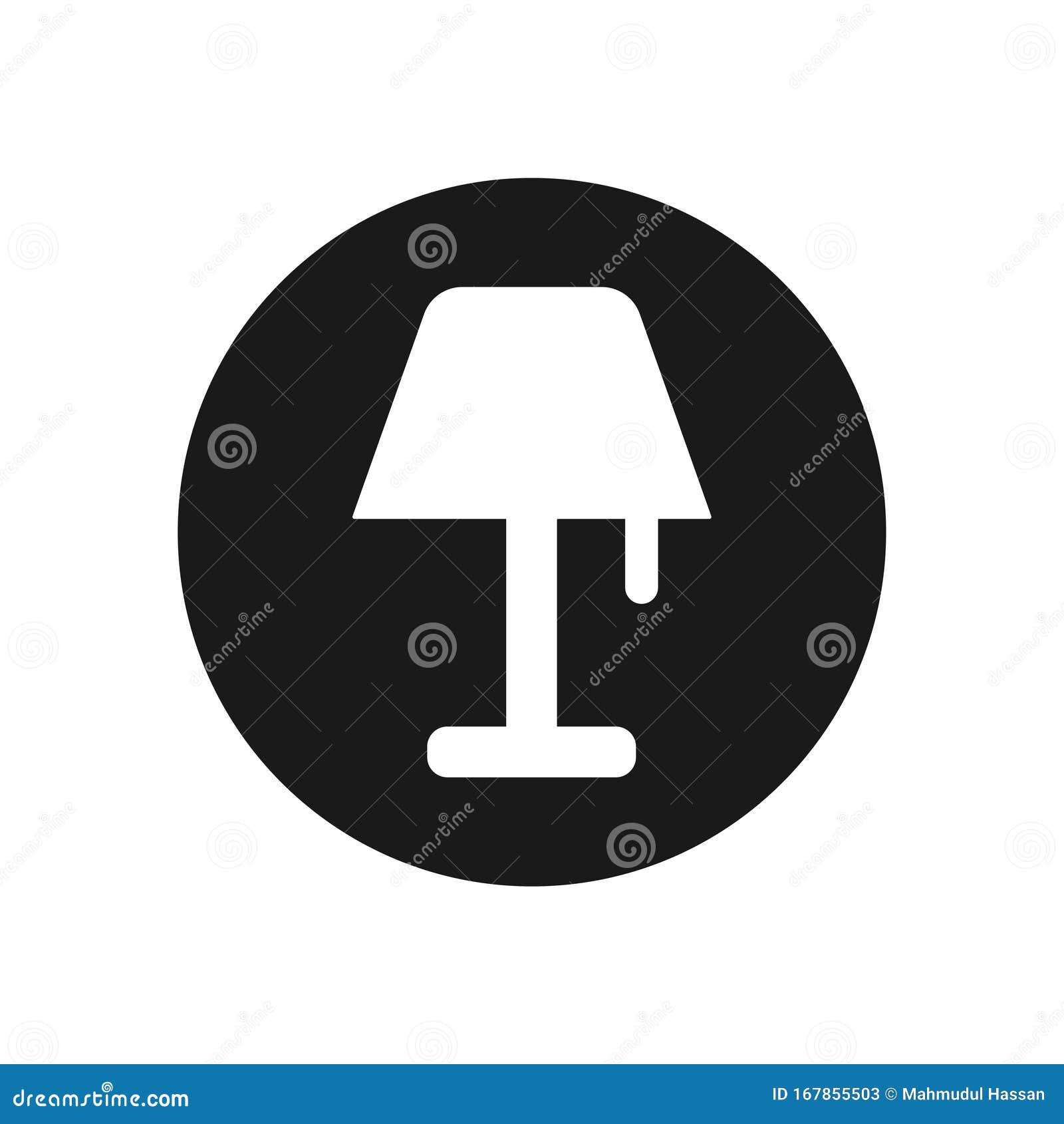 Lamp Icon Vector Sign in White Background Stock Vector - Illustration ...