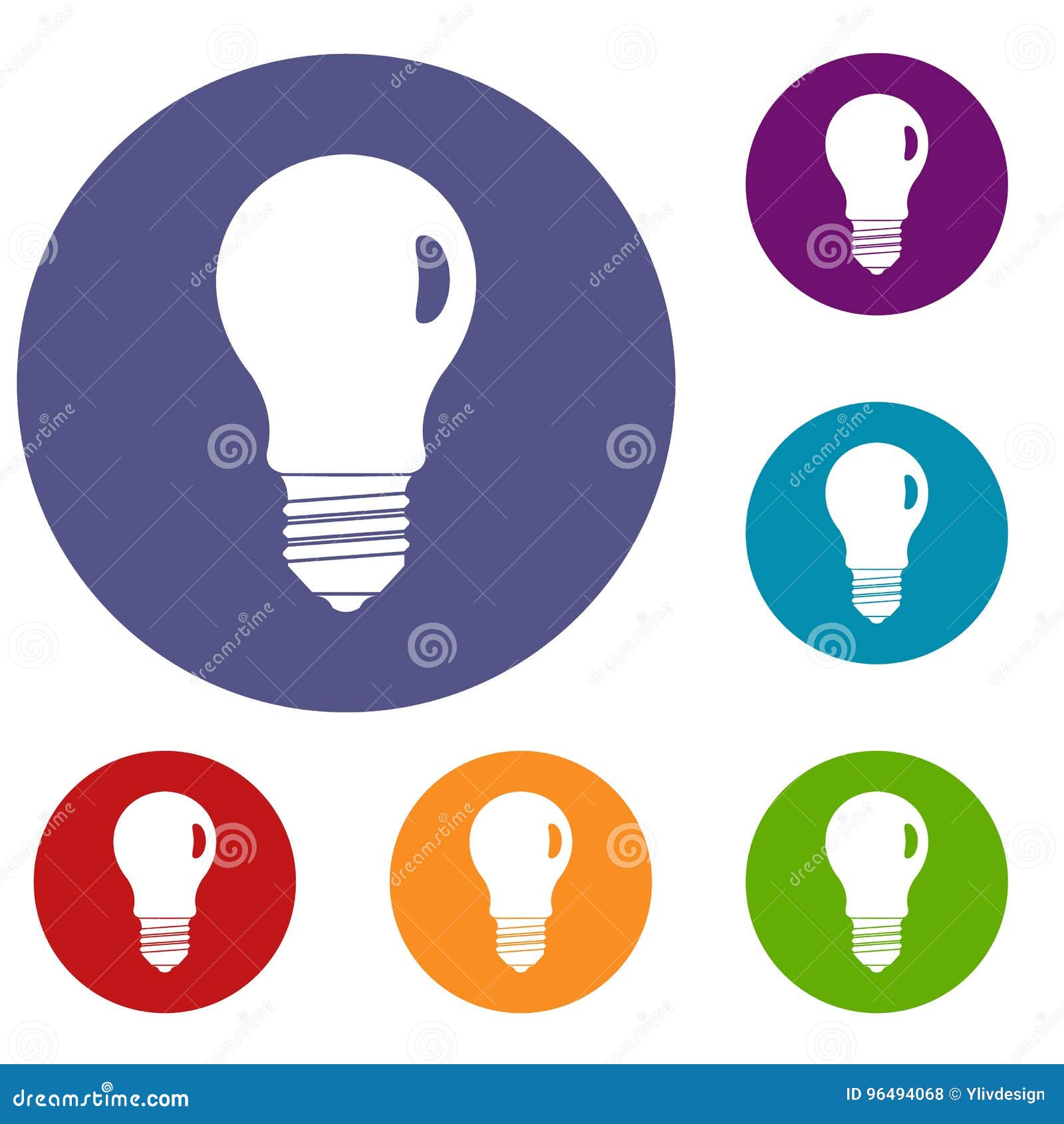 Lamp icons set stock vector. Illustration of innovation - 96494068