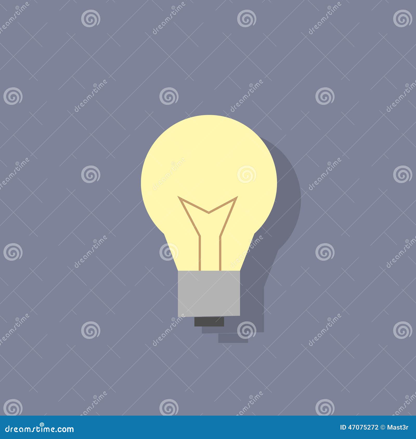 Lamp Idea Icon Flat Design Vector Stock Vector - Illustration of sign ...