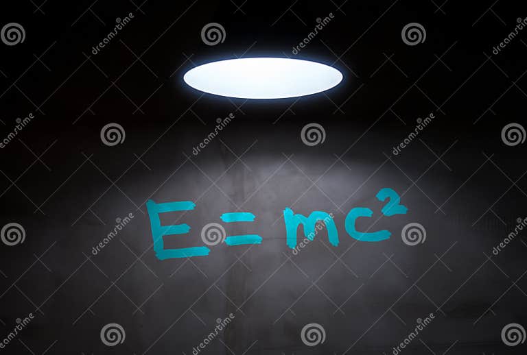 The Lamp Illuminated the Famous Formula Stock Photo - Image of dark ...