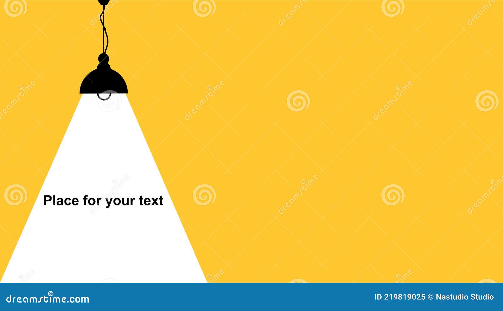 Lamp Illumination Advertising Poster with Copy Space for Text. Vector ...
