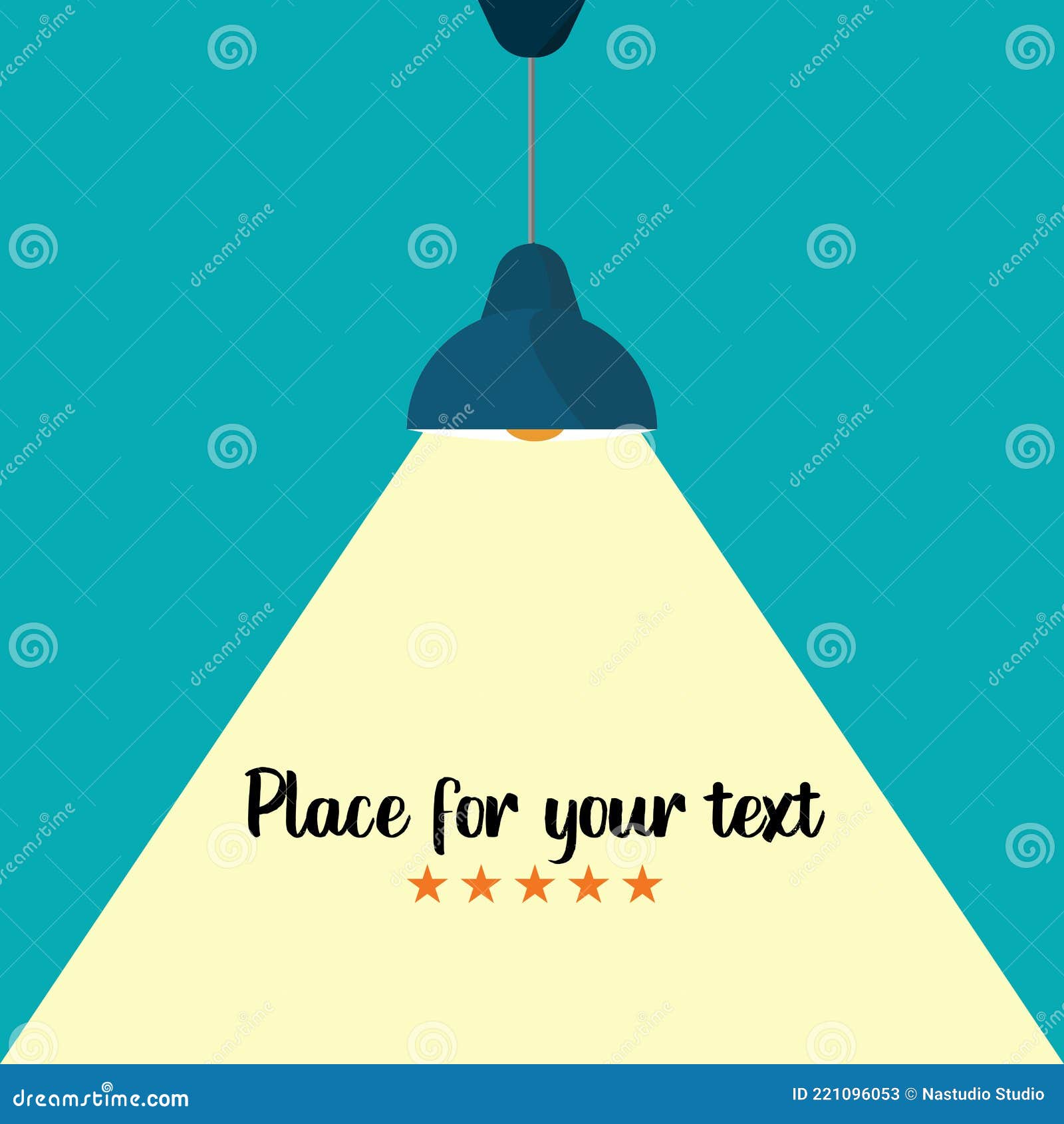 Lamp Illumination Advertising Poster with Copy Space for Text. Vector ...
