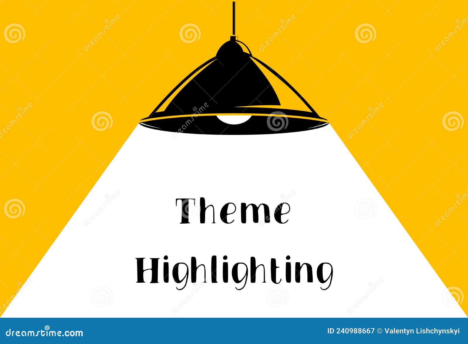 Lamp Illumination Vector Advertising Poster with Copy Space for Text ...