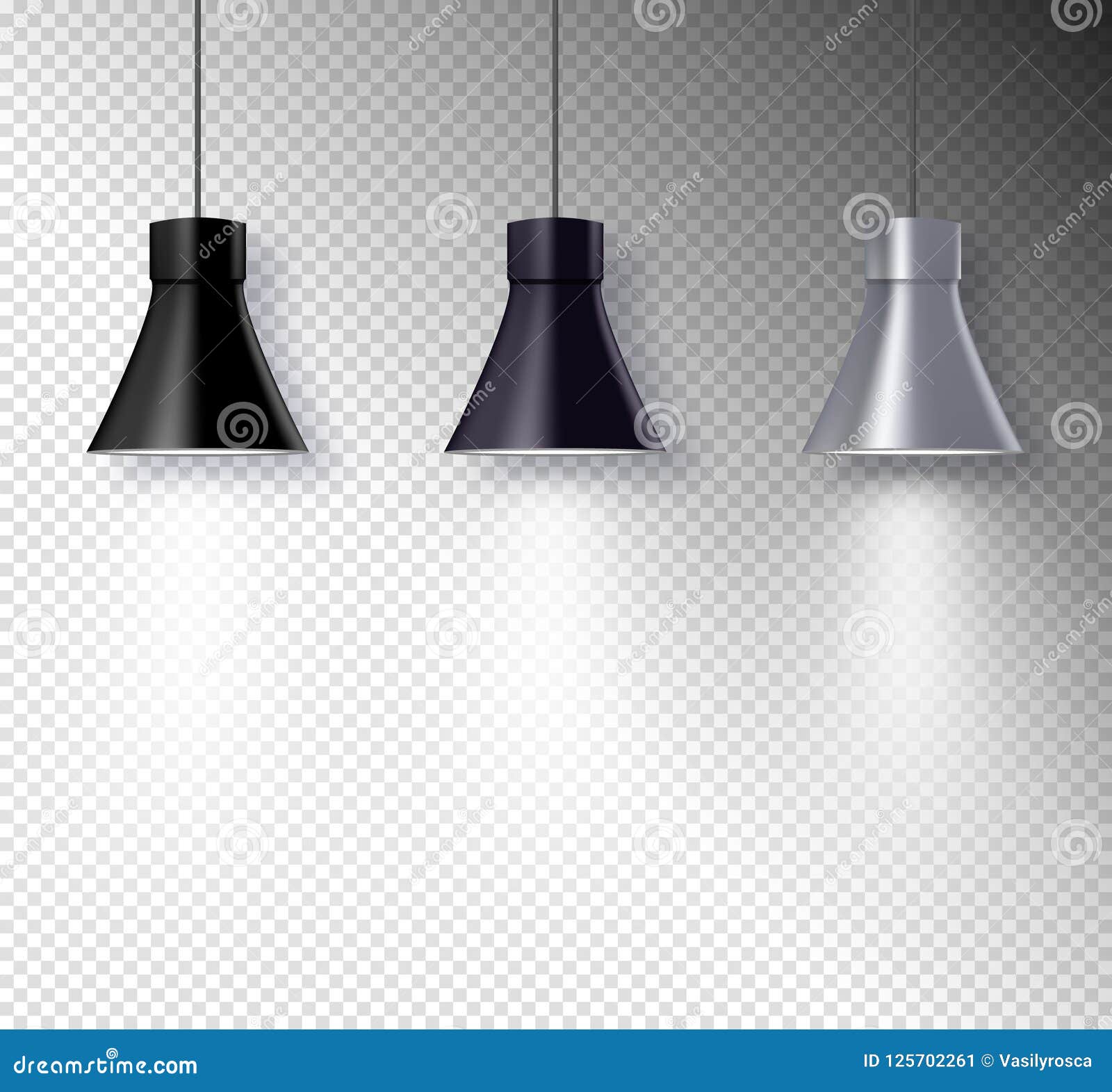 Lamp Illuminators on Wall Interior. Transparent Light Effect Design ...