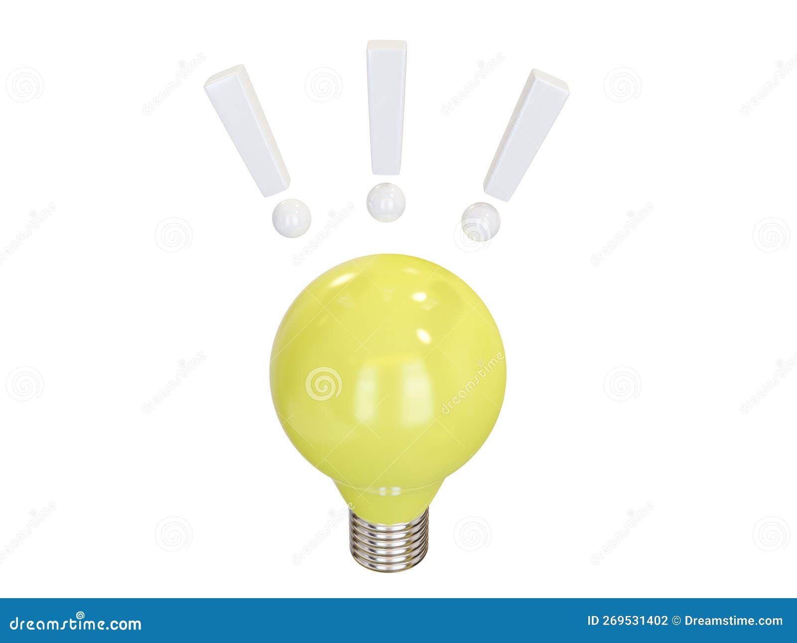Lamp Indicator Ideas. 3d Render Stock Illustration - Illustration of ...