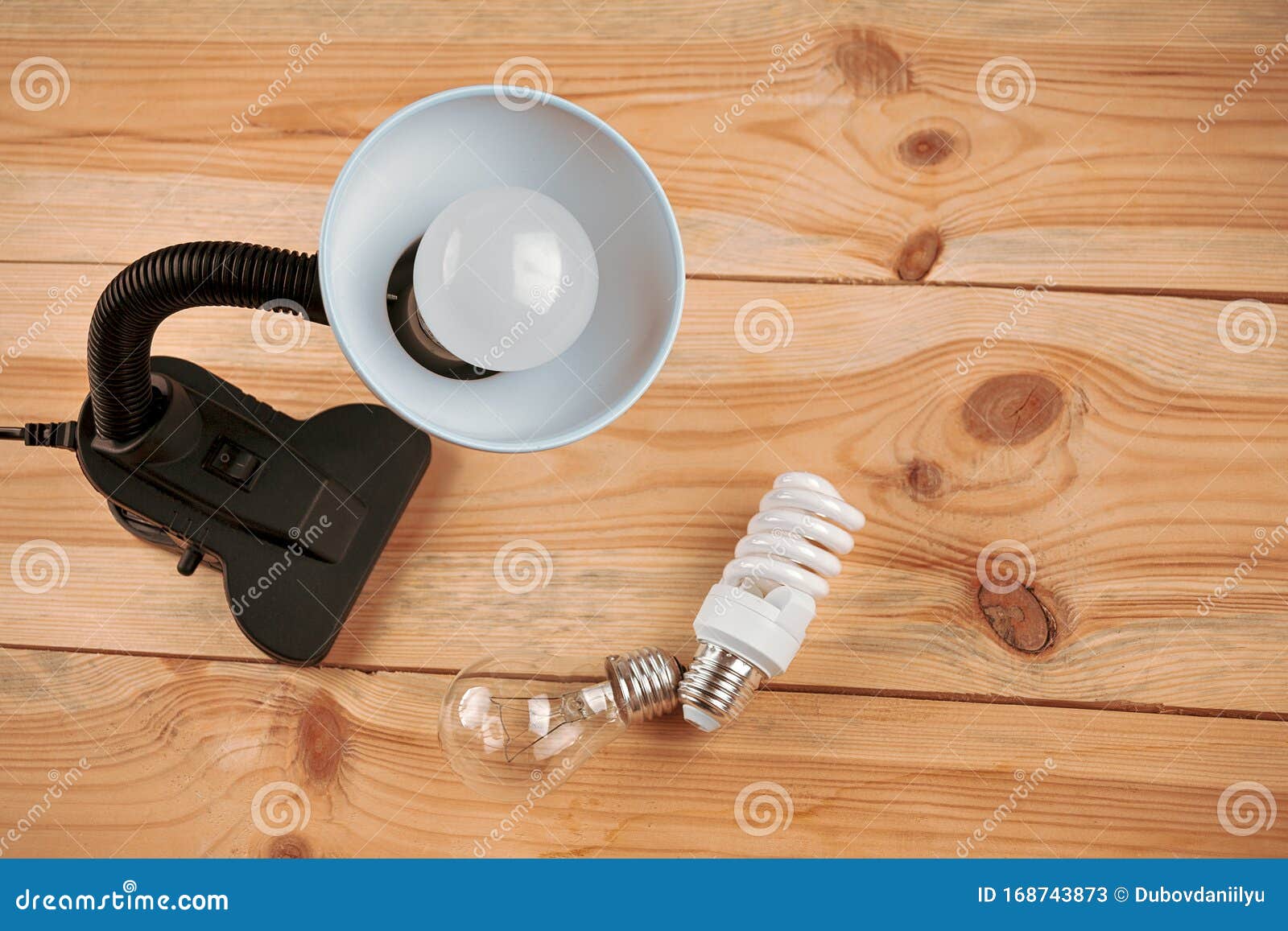 Lamp with Installed Energy-efficient and Eco-friendly Led Light on the ...