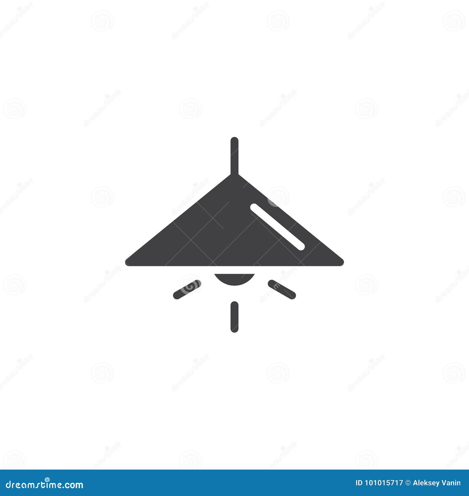 Lamp light on icon vector stock vector. Illustration of home - 101015717