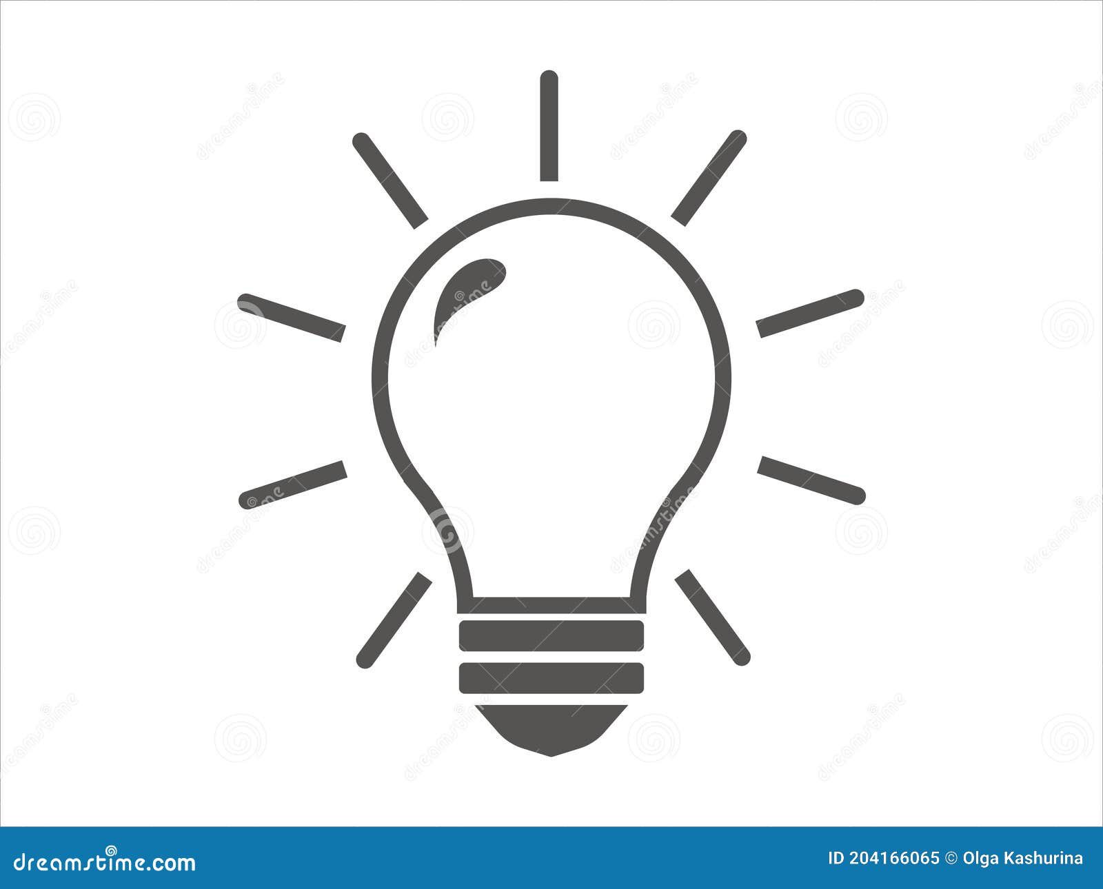 Lamp line icon on white stock vector. Illustration of innovation ...