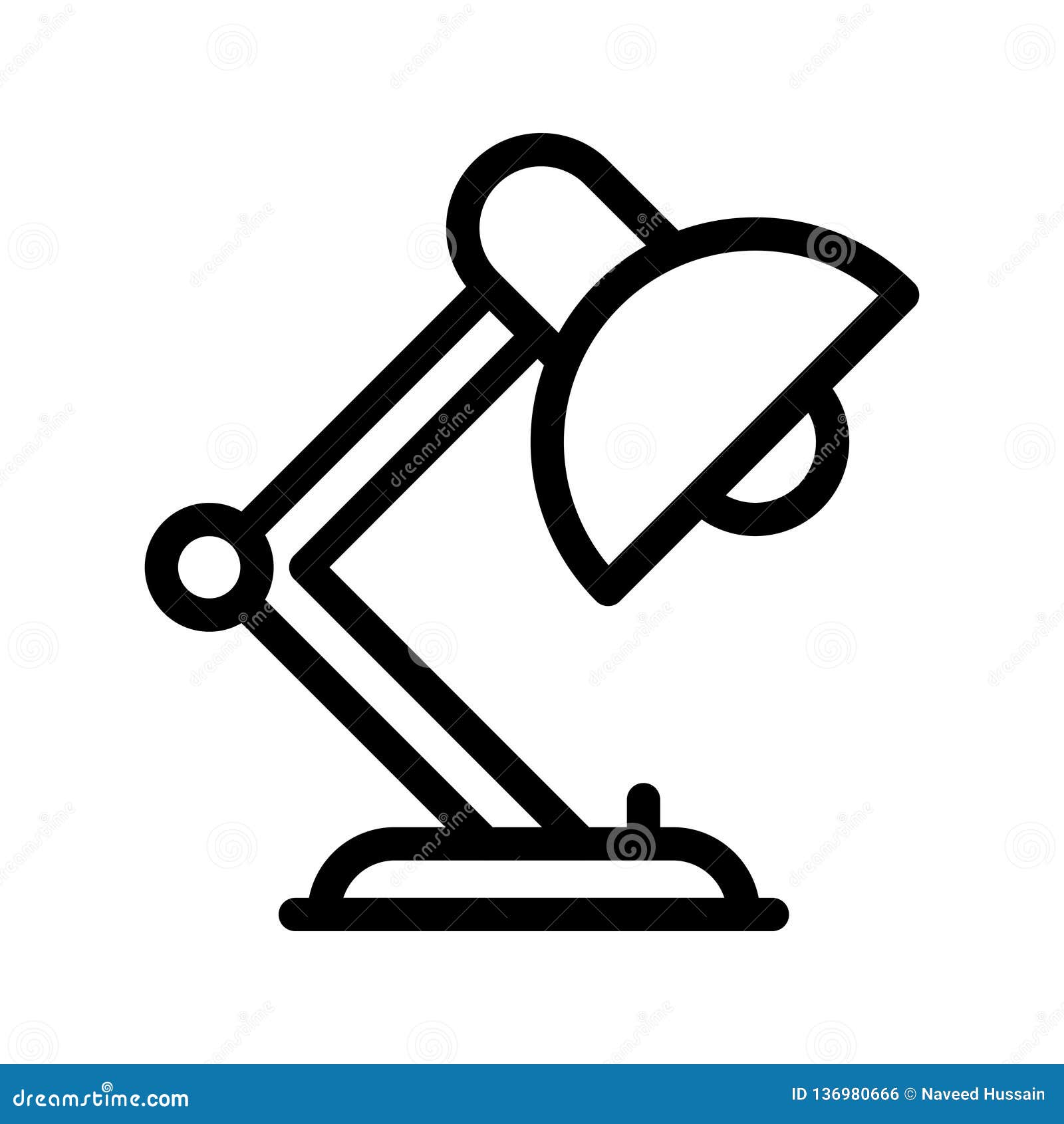 Lamp line vector icon stock vector. Illustration of line - 136980666