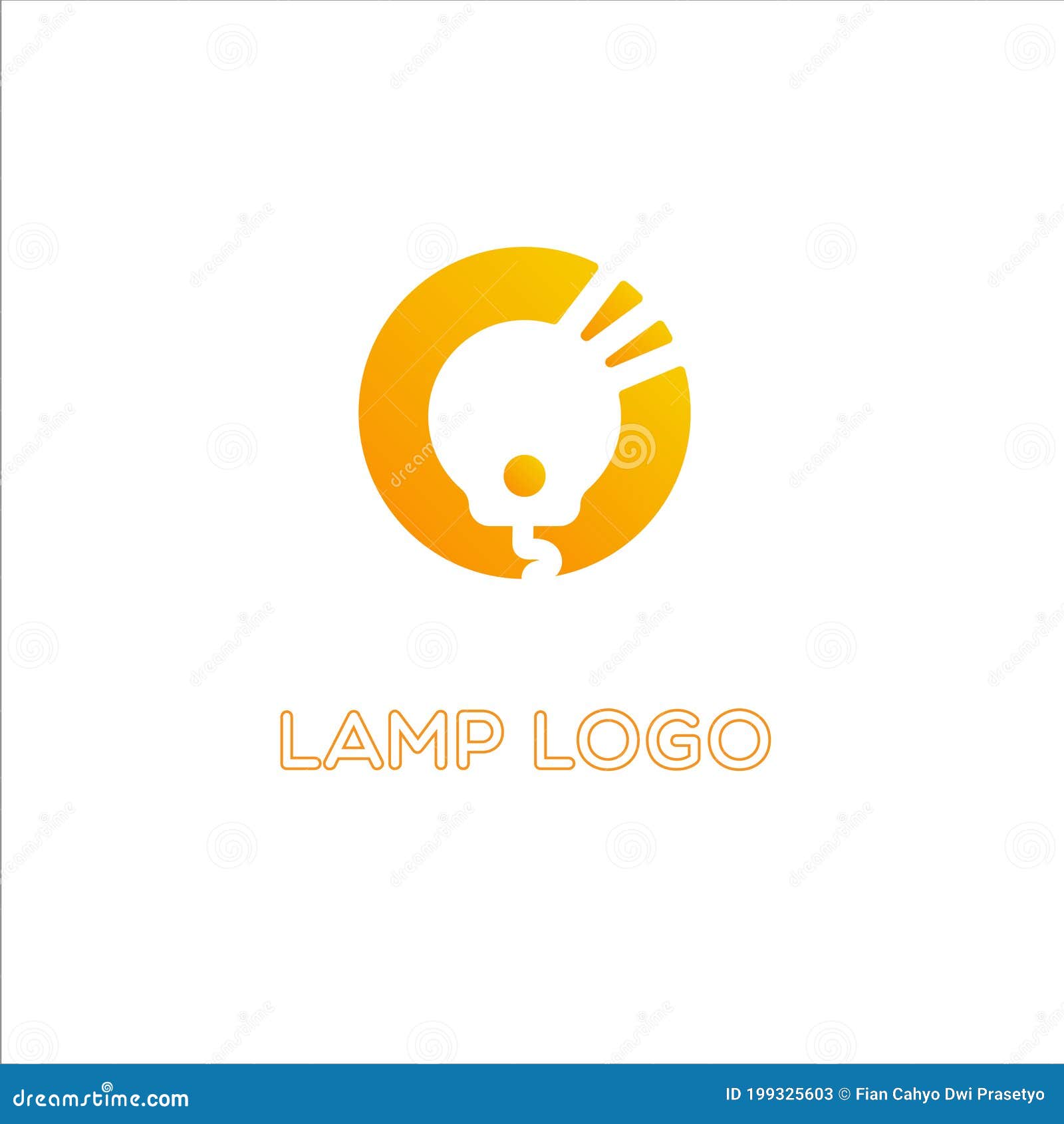Lamp Logo Concept Design Modern Stock Vector - Illustration of pencil ...