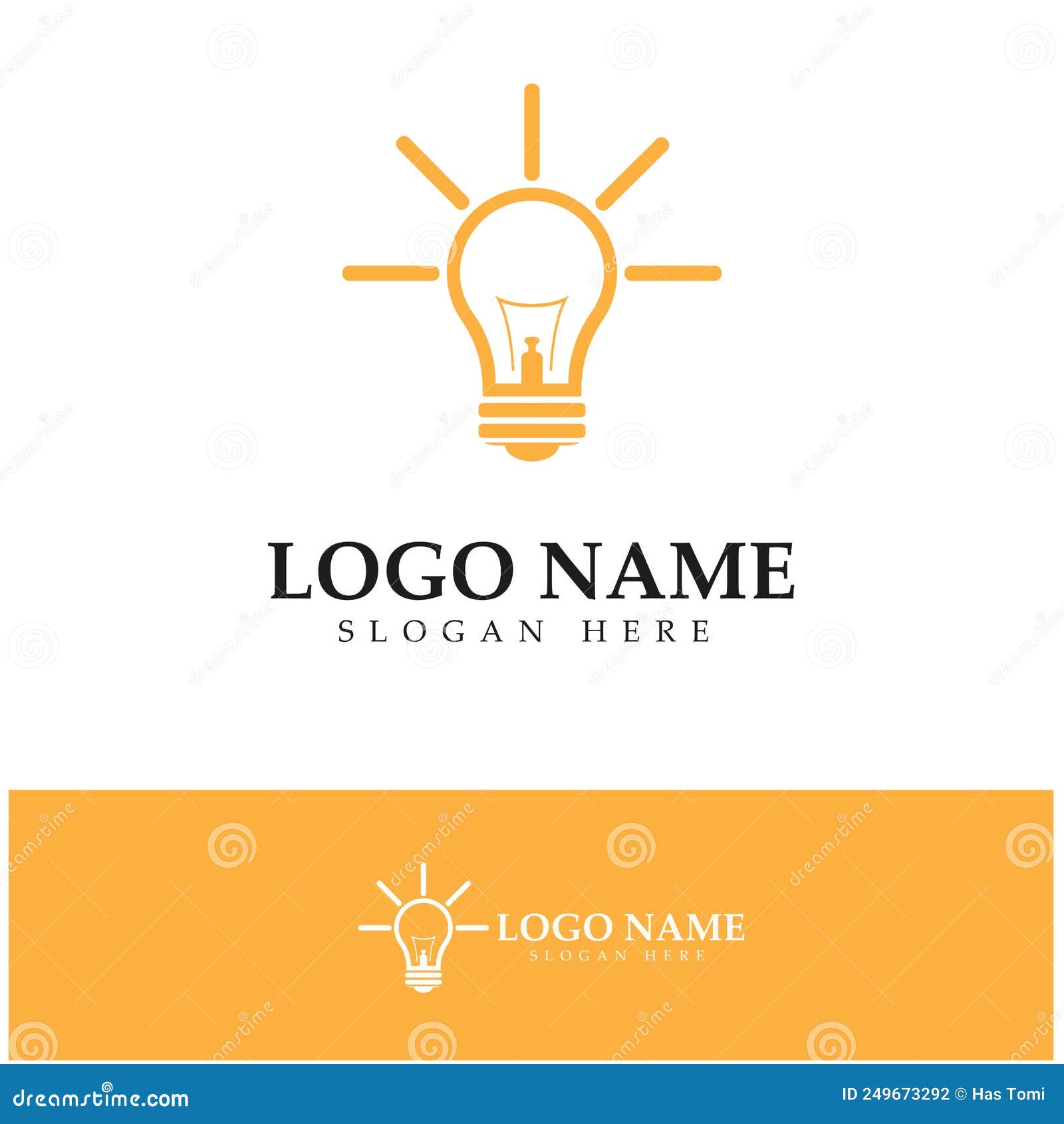 Lamp Logo Design Icon Vector Stock Vector - Illustration of element ...