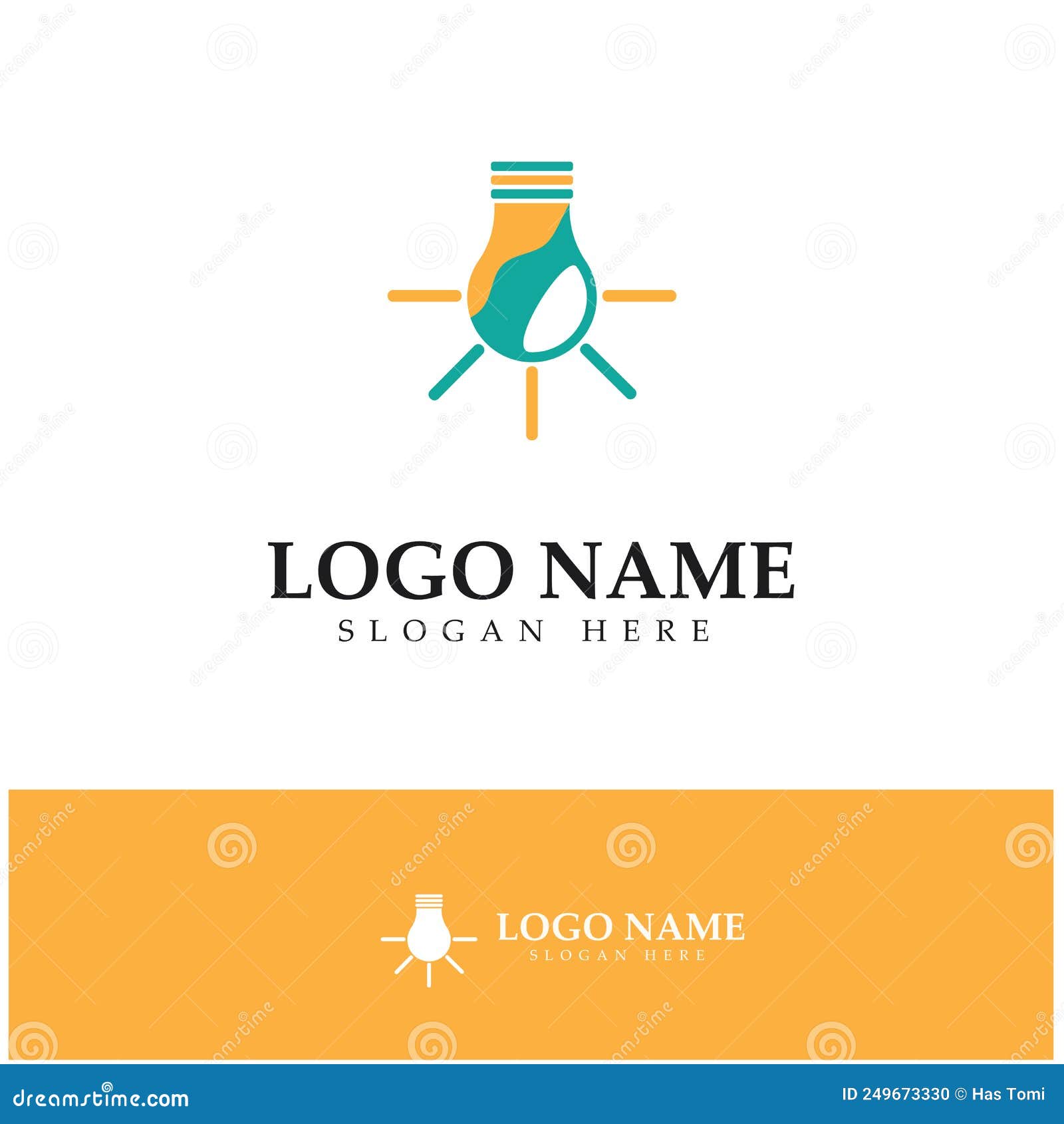 Lamp Logo Design Icon Vector Stock Vector - Illustration of digital ...
