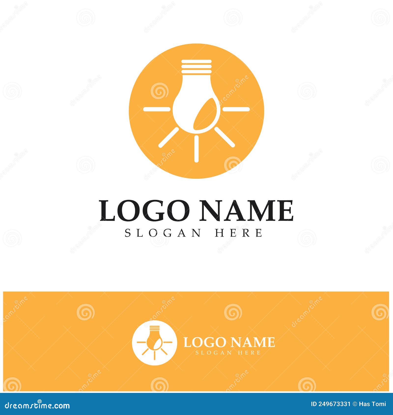 Lamp Logo Design Icon Vector Stock Vector - Illustration of bulb ...