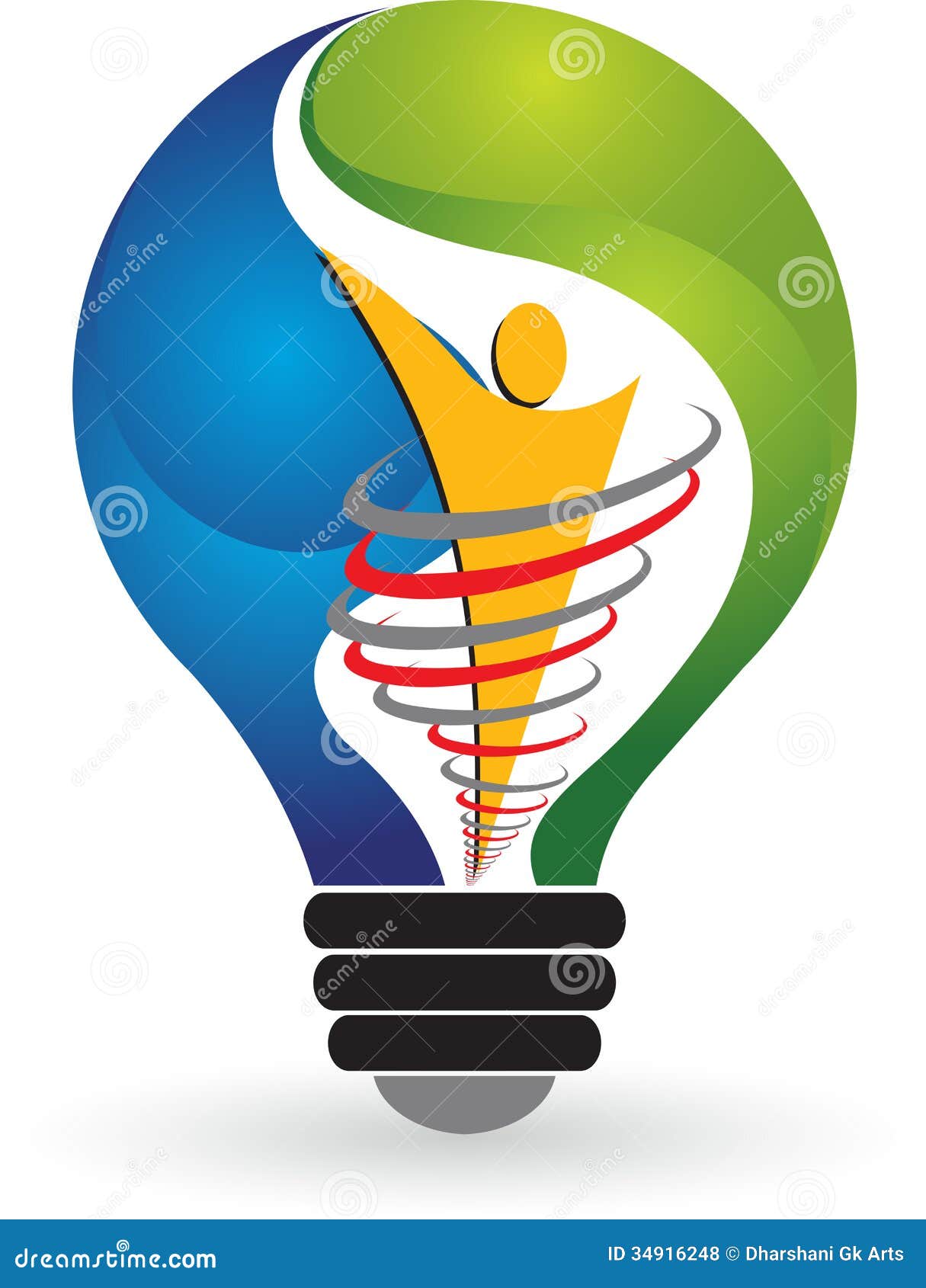 Lamp logo stock vector. Illustration of help, glowing - 34916248
