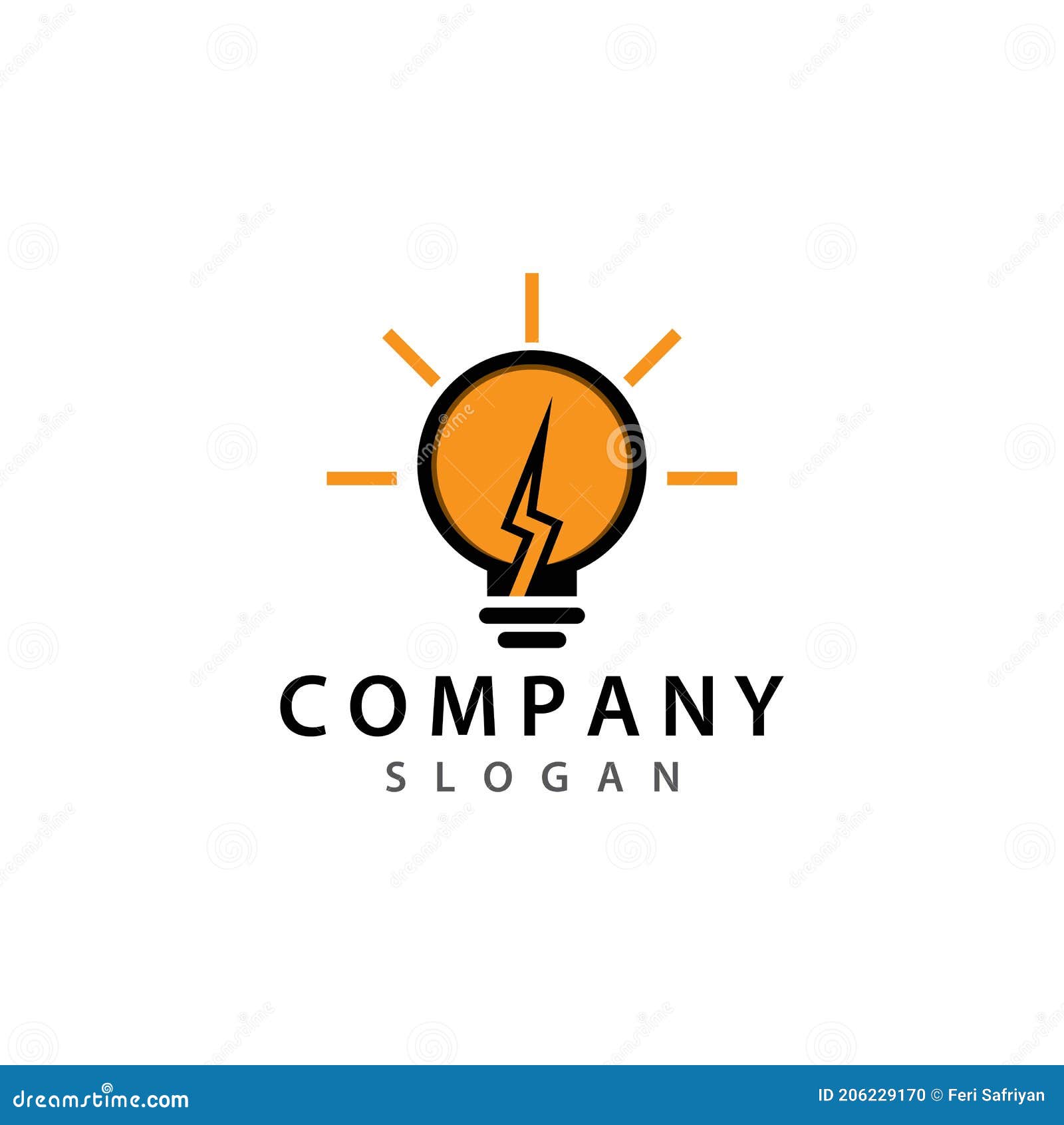 Lamp logo vector icon stock vector. Illustration of clipart - 206229170