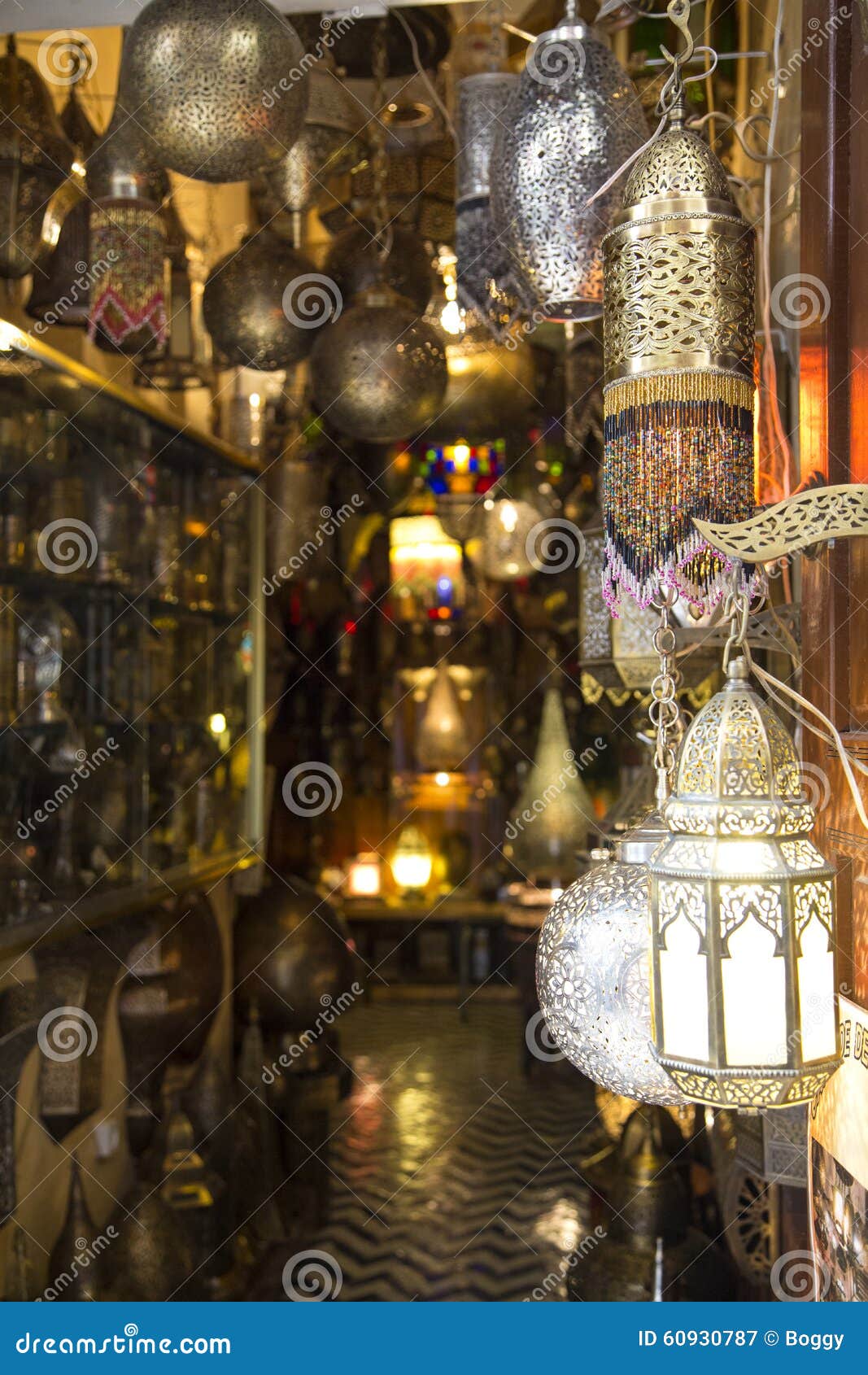 Lamp at Medina in Fes, Morocco Stock Image - Image of design, arabic ...