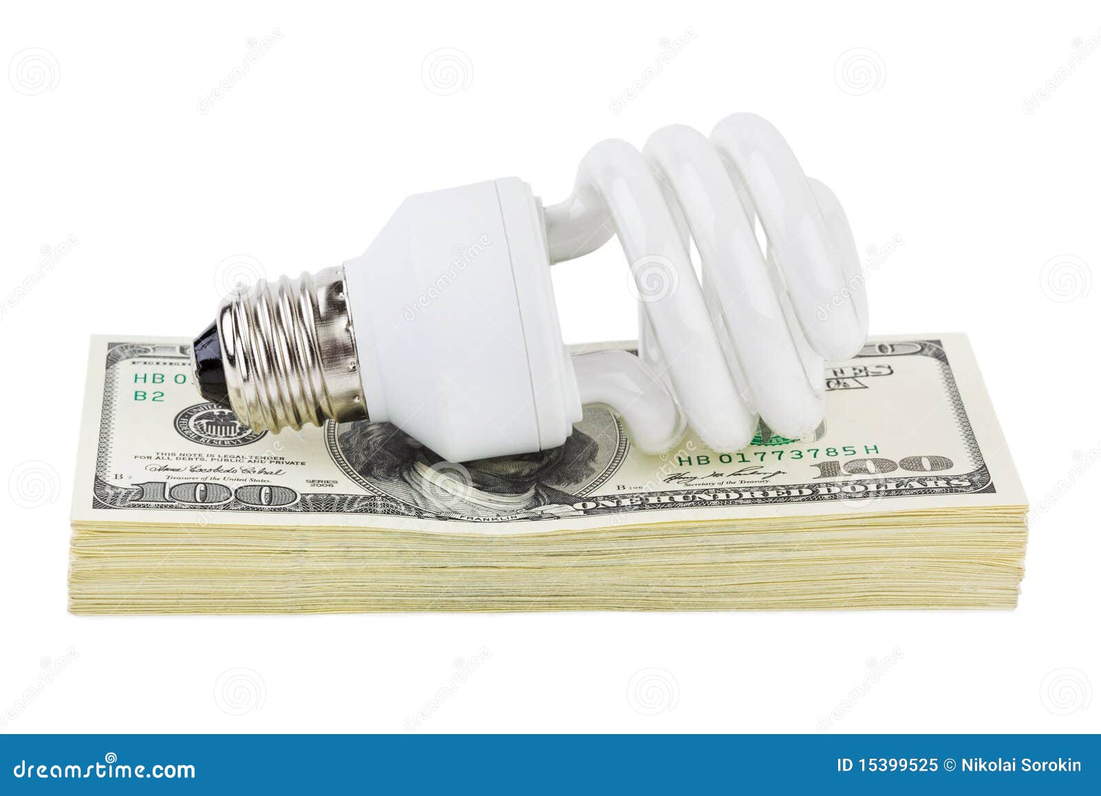 Lamp and money stock image. Image of inspiration, electricity - 15399525