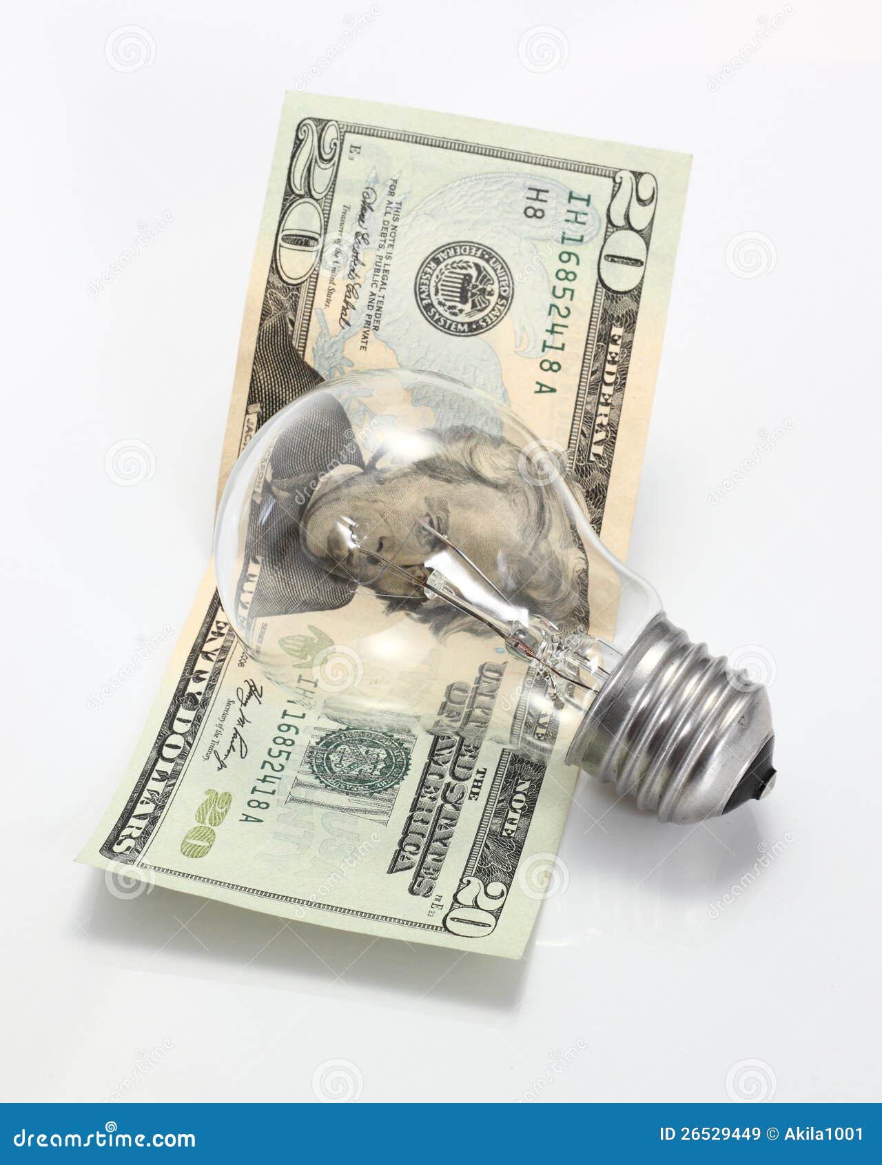 Lamp and money stock image. Image of electrical, lamp - 26529449