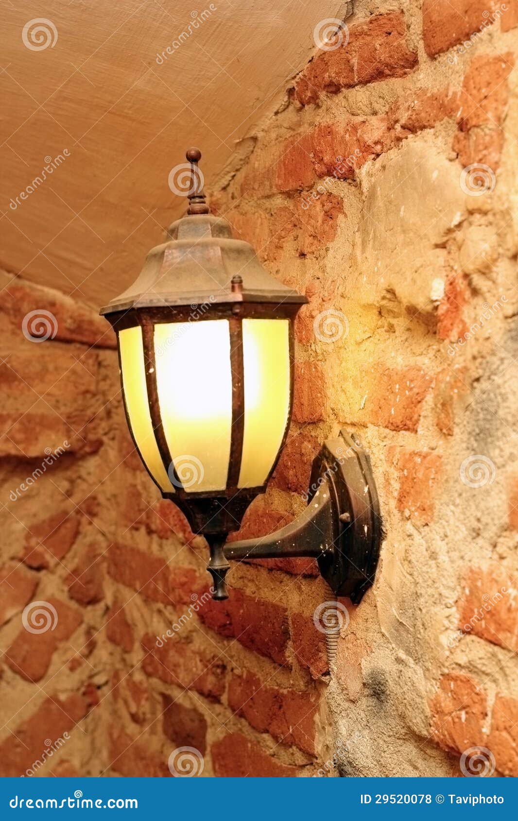 Lamp in an old castle stock photo. Image of indoors, basement - 29520078
