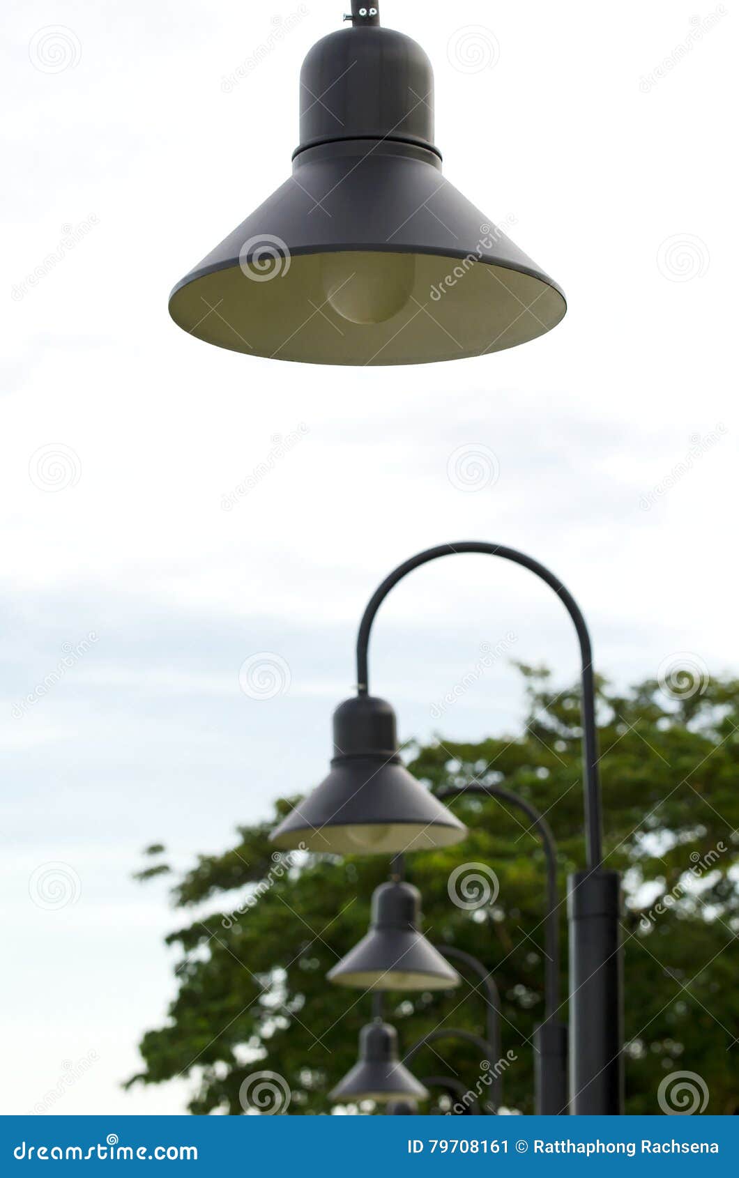 Lamp Park stock image. Image of electricity, green, decoration - 79708161
