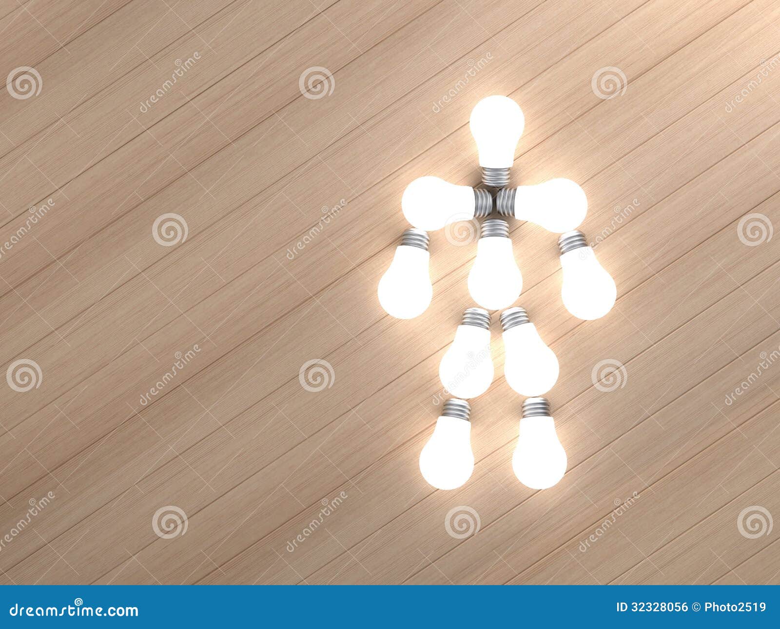 Lamp Placed in a Human Body. Stock Illustration - Illustration of head ...