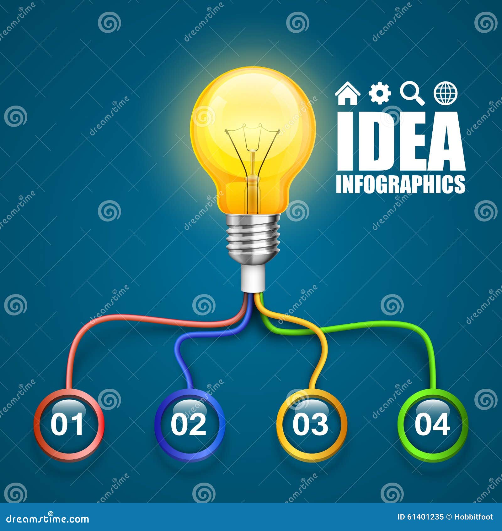 Lamp plugged in stock vector. Illustration of bright - 61401235