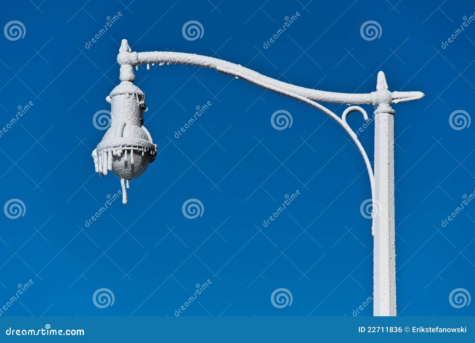 Lamp post stock photo. Image of winter, lamp, frozen - 22711836
