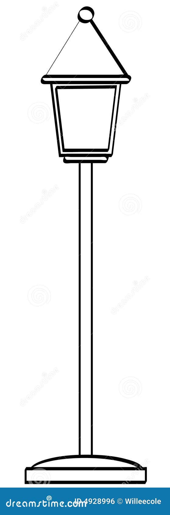 Lamp post stock vector. Illustration of street, detail - 4928996