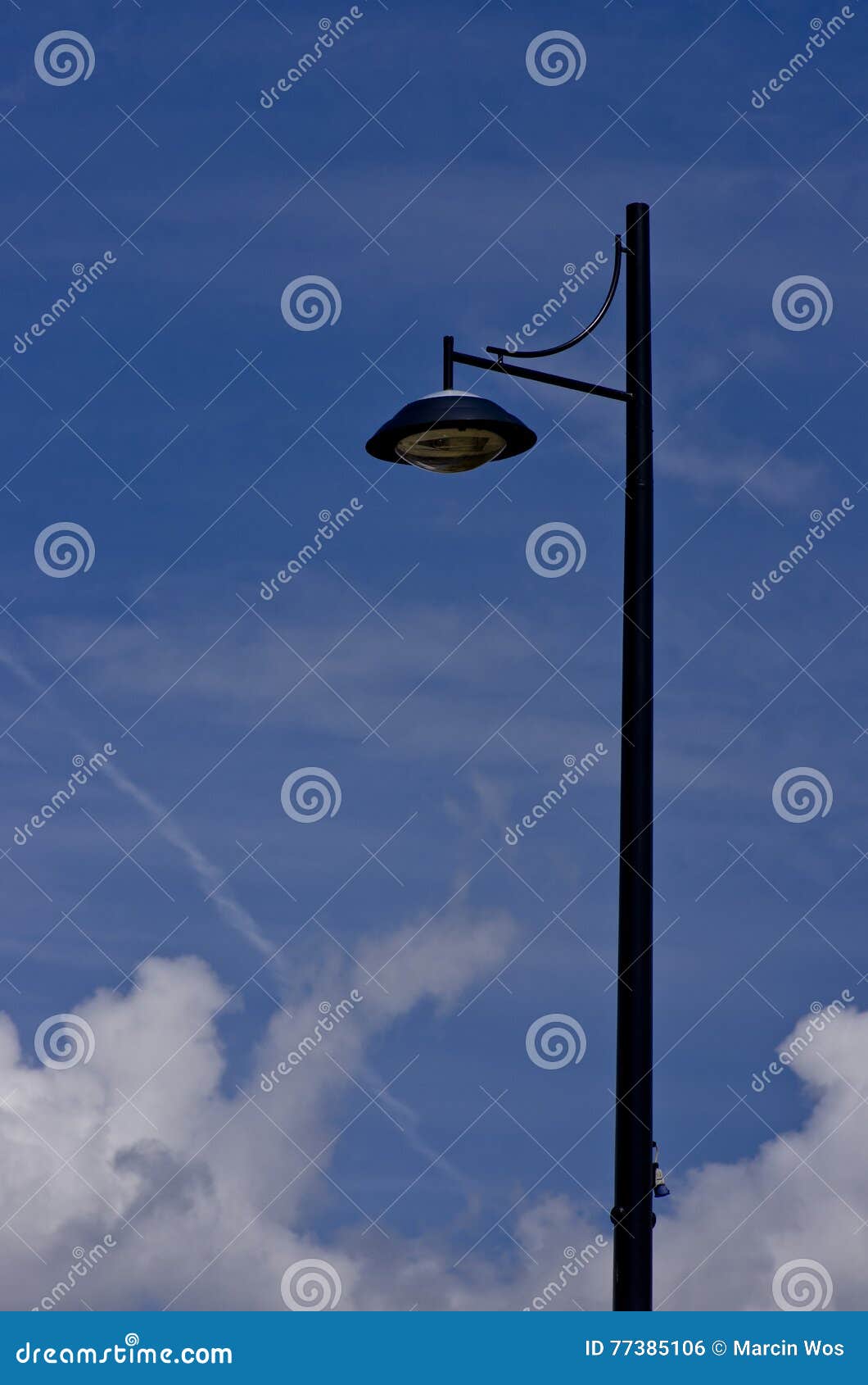 Lamp post on blue sky. stock photo. Image of lamp, antique - 77385106