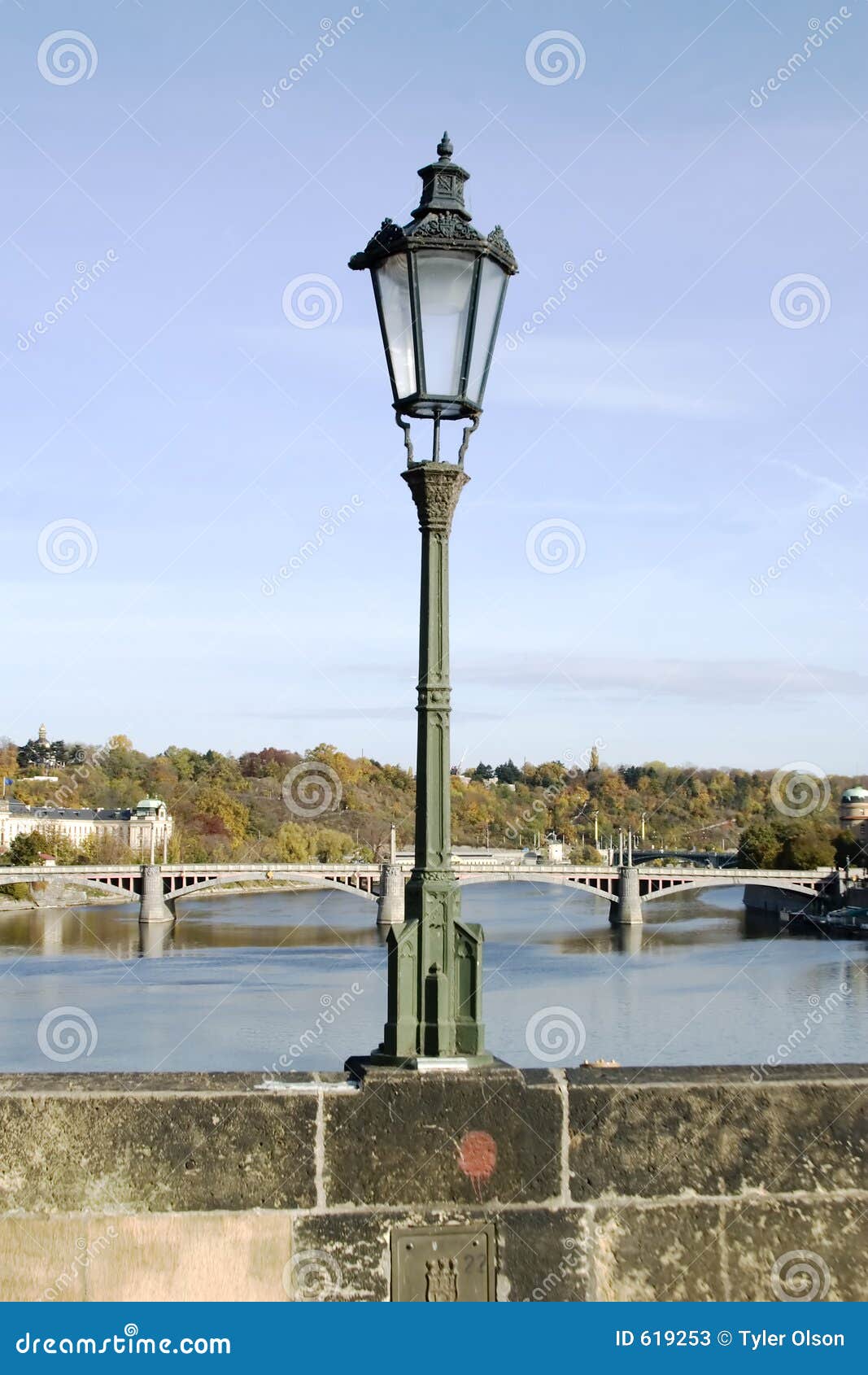 Lamp Post Detail - Prague stock image. Image of bridge - 619253