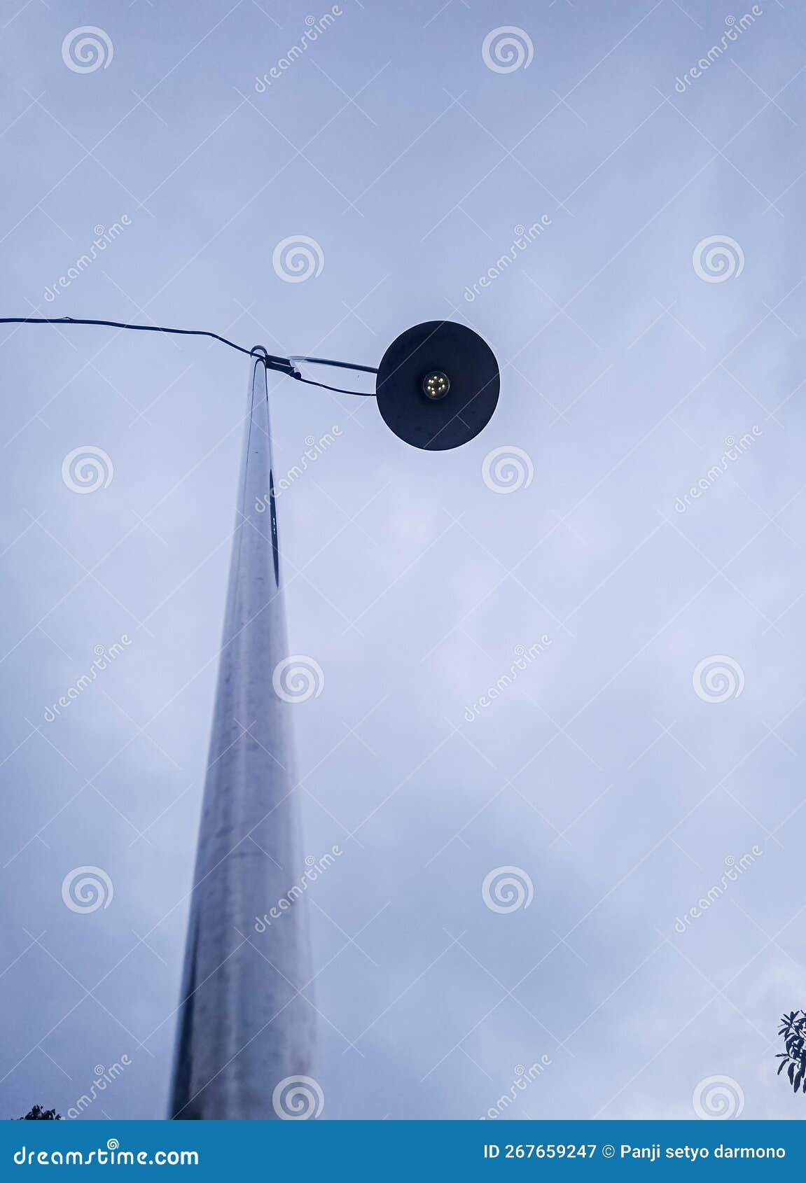 Lamp post in the evening stock image. Image of evening - 267659247