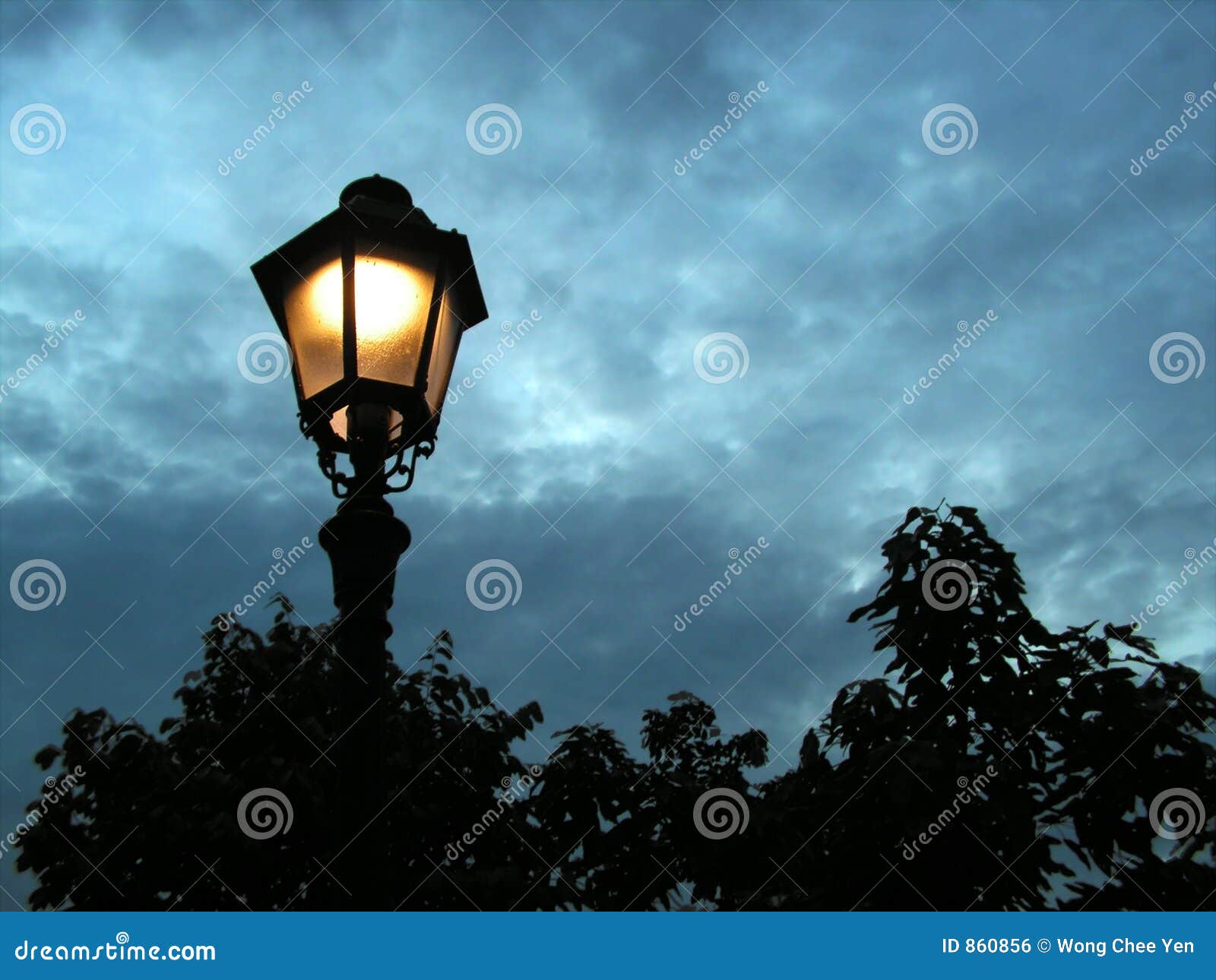 Lamp post in the evening stock photo. Image of lamp, twilight - 860856