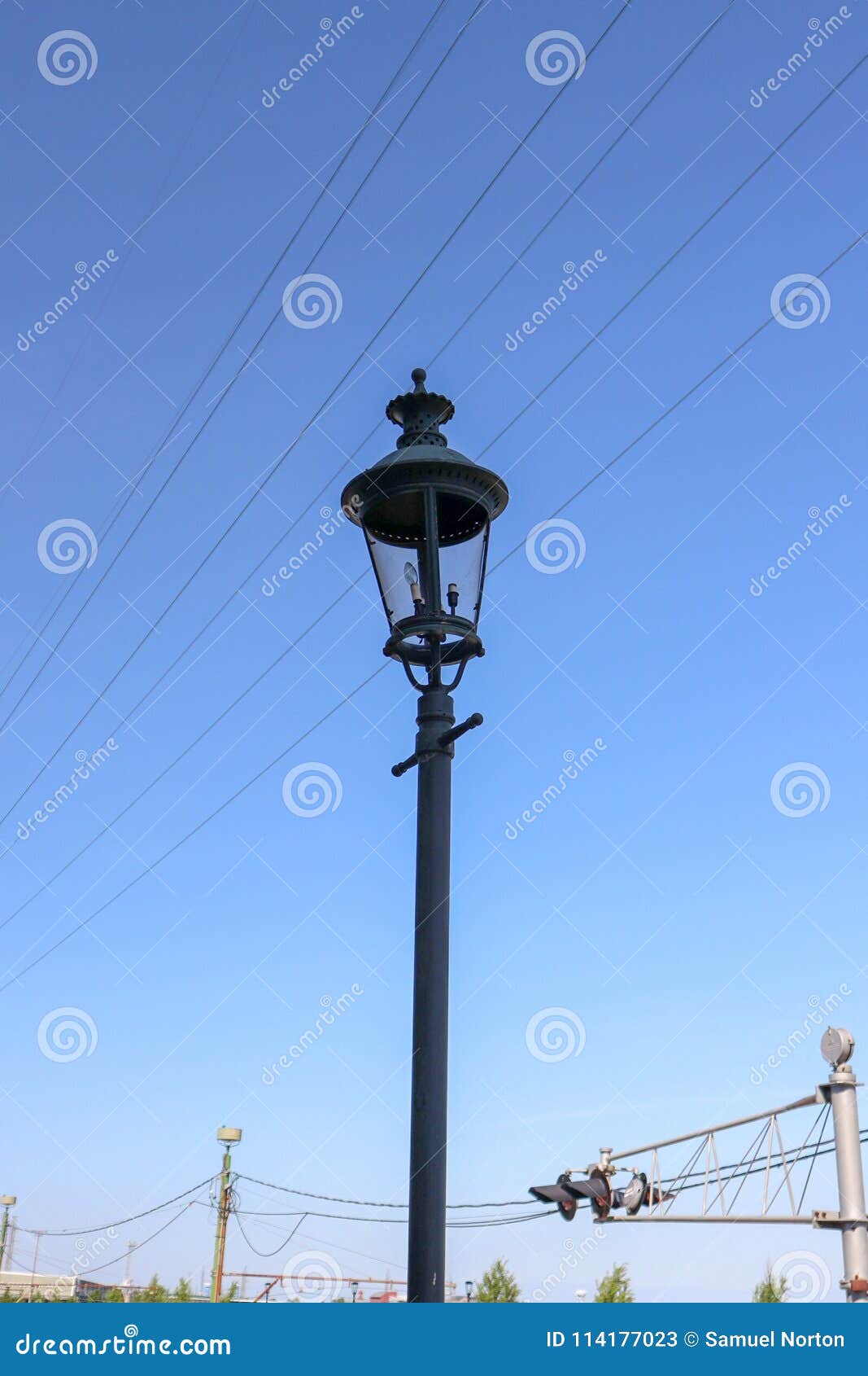 Lamp post stock image. Image of lantern, post, city - 114177023