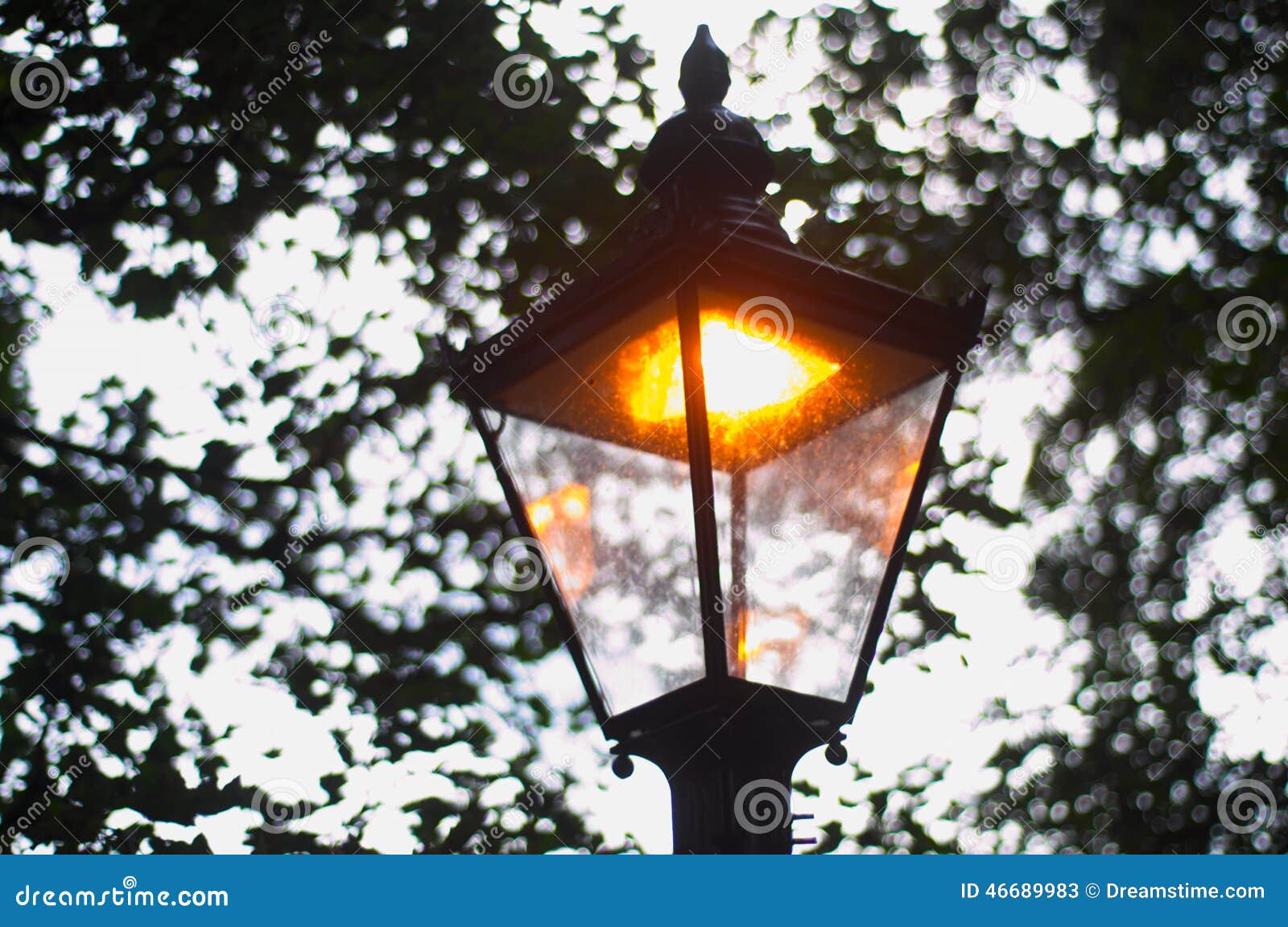 Lamp post lit during day stock image. Image of lamp, sight - 46689983