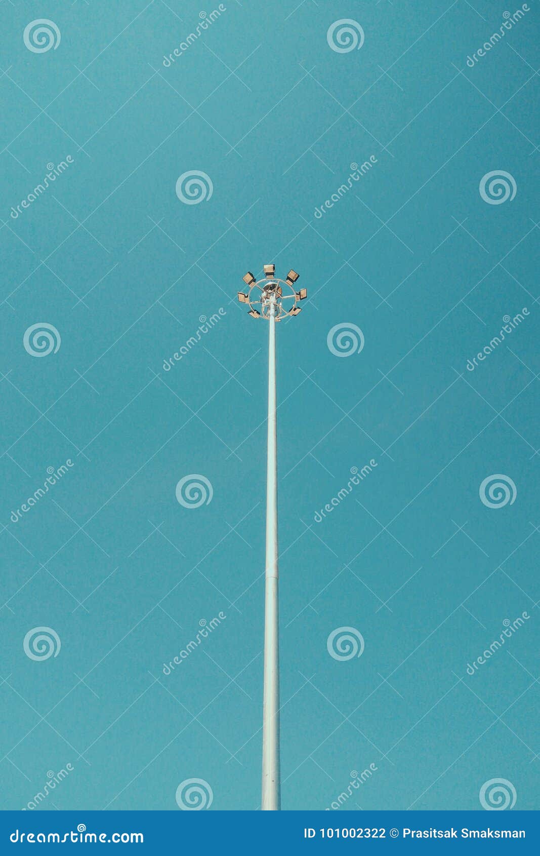 Lamp post stock photo. Image of bluesky, post, empty - 101002322
