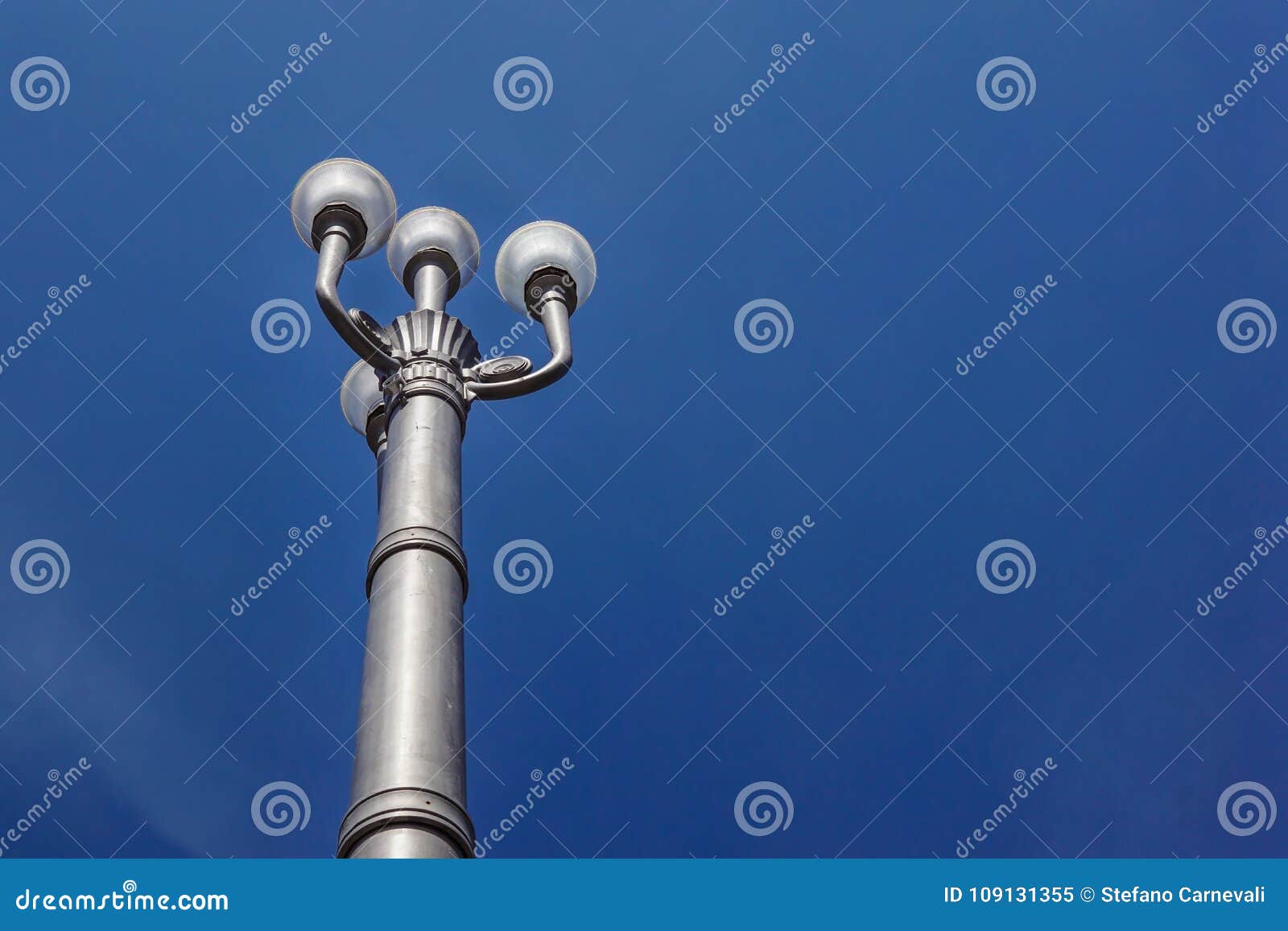 Lamp Post Street with Dark Blue Sky Stock Image - Image of object, lamp ...