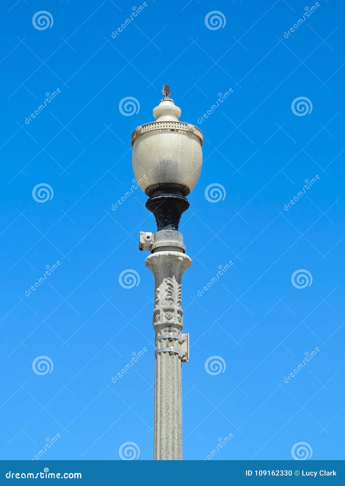 Lamp Post stock photo. Image of light, white, stone - 109162330