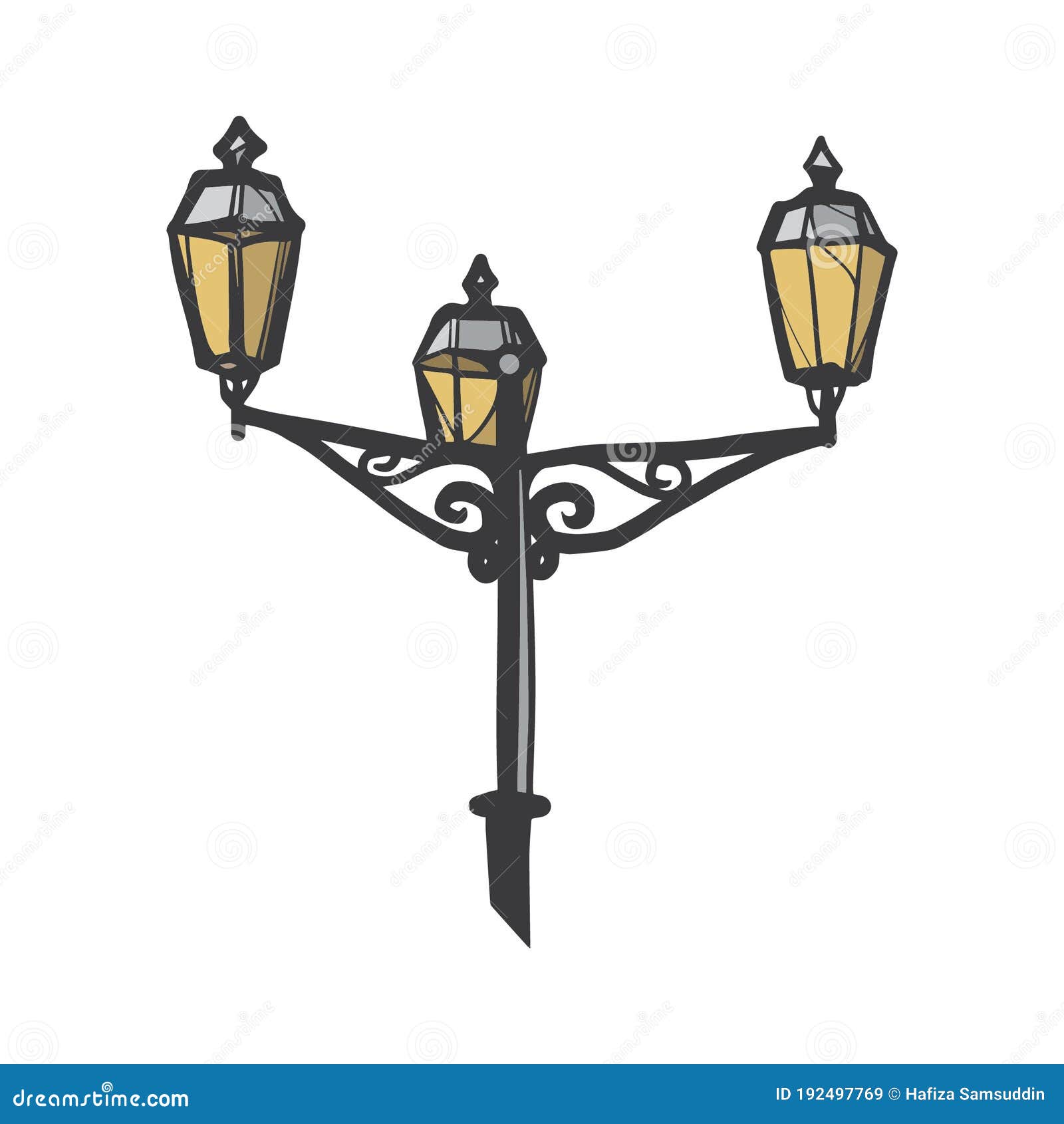 Lamp Post. Vector Illustration Decorative Design Stock Vector ...