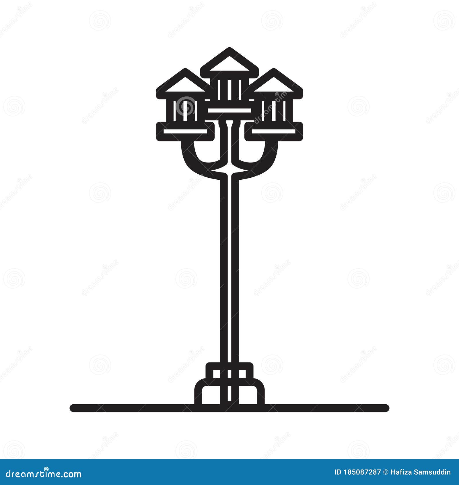 Lamp Post. Vector Illustration Decorative Design Stock Vector ...