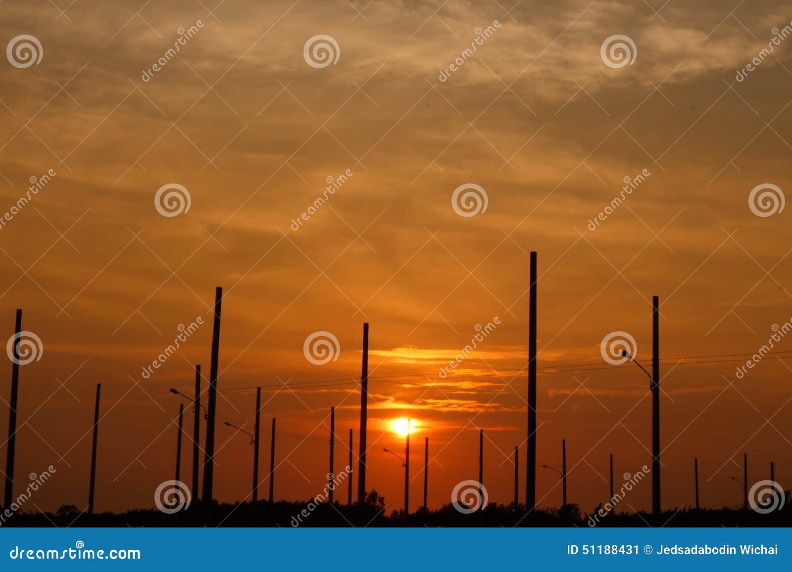Lamp Posts on Sunset Background Stock Image - Image of lamp, street ...