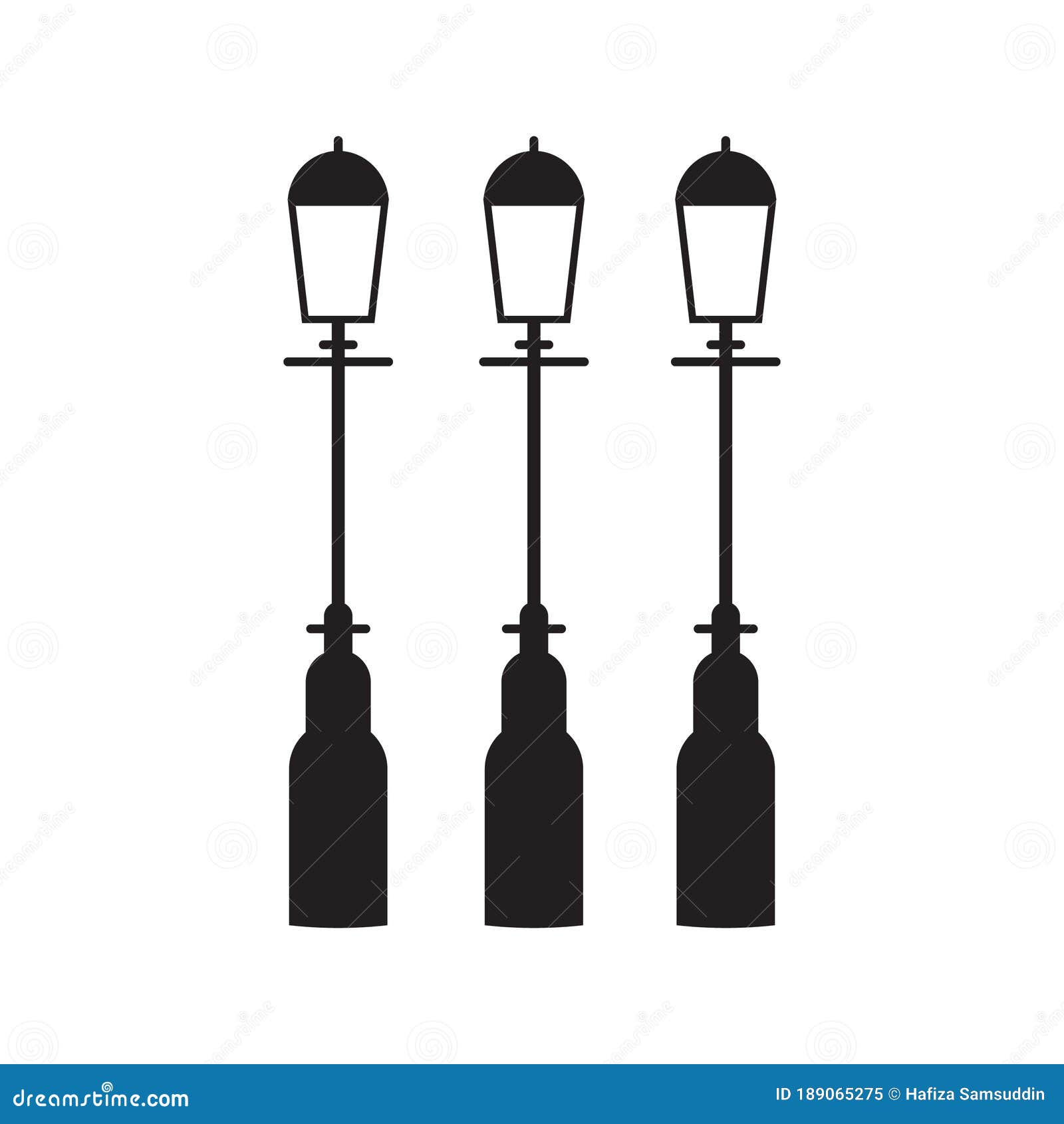 Lamp Posts. Vector Illustration Decorative Design Stock Vector ...