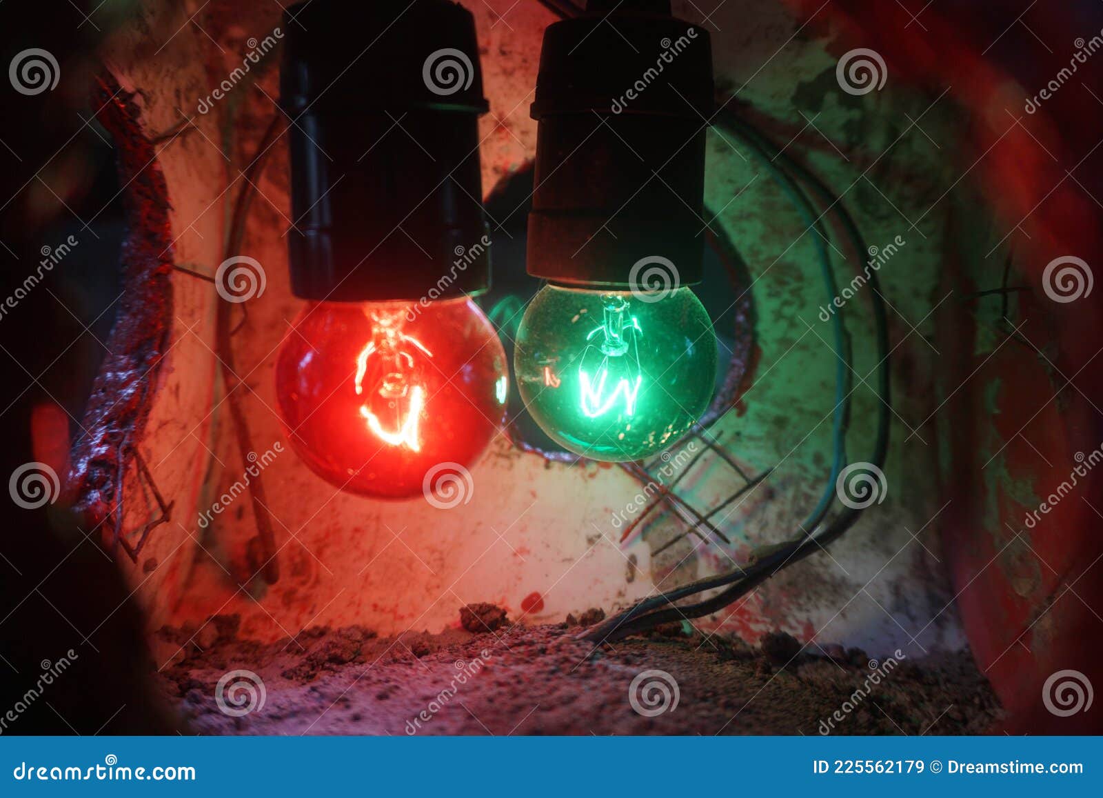 Lamp Red Green stock image. Image of static, industrial - 225562179